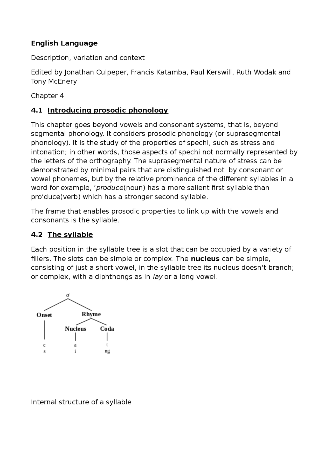 English Language Description Variation And Context Docsity