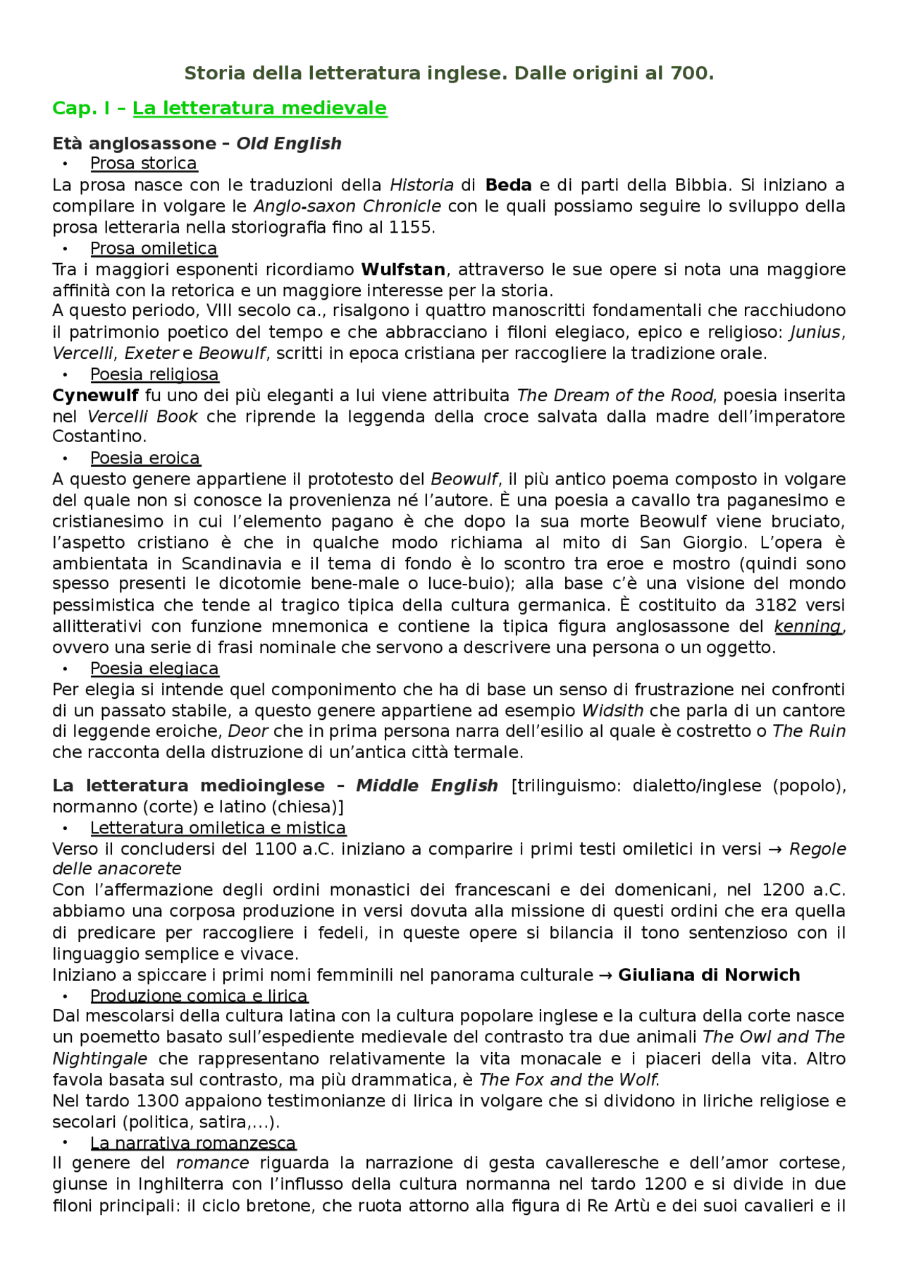 Riassunto Manuale Bertinetti Primo Volume Docsity