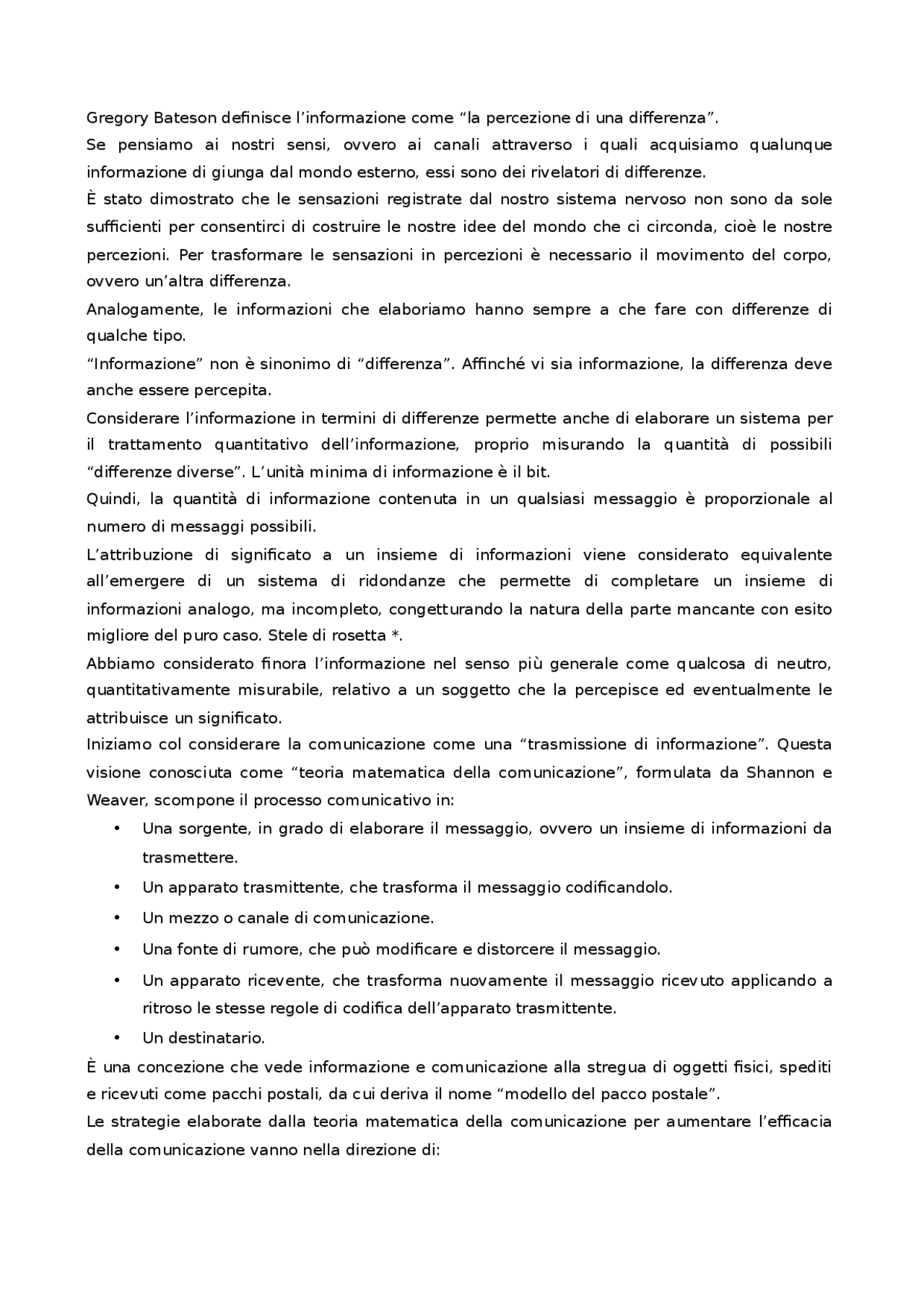 Sociologia Della Comunicazione Paccagnella Docsity
