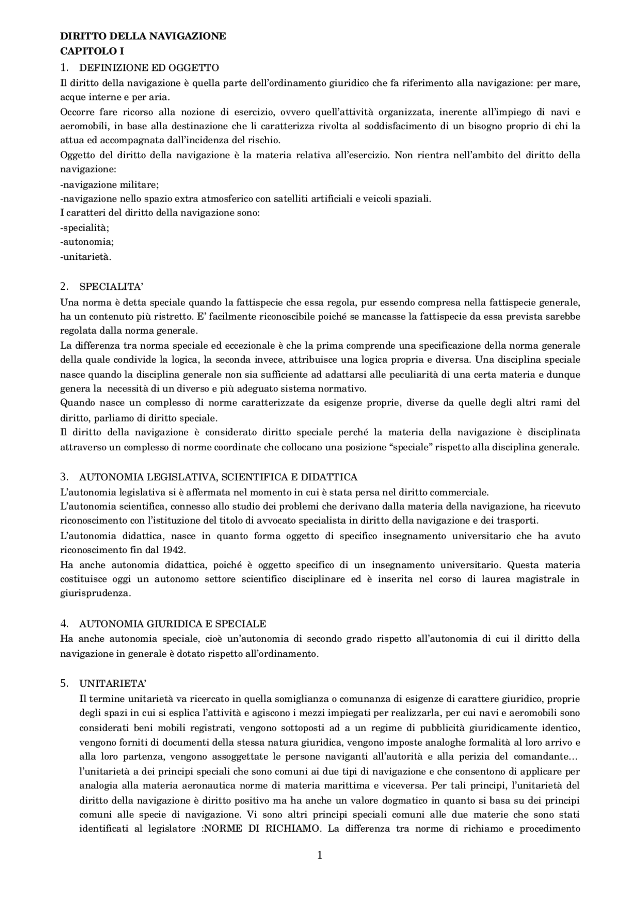 Diritto Della Navigazione Docsity