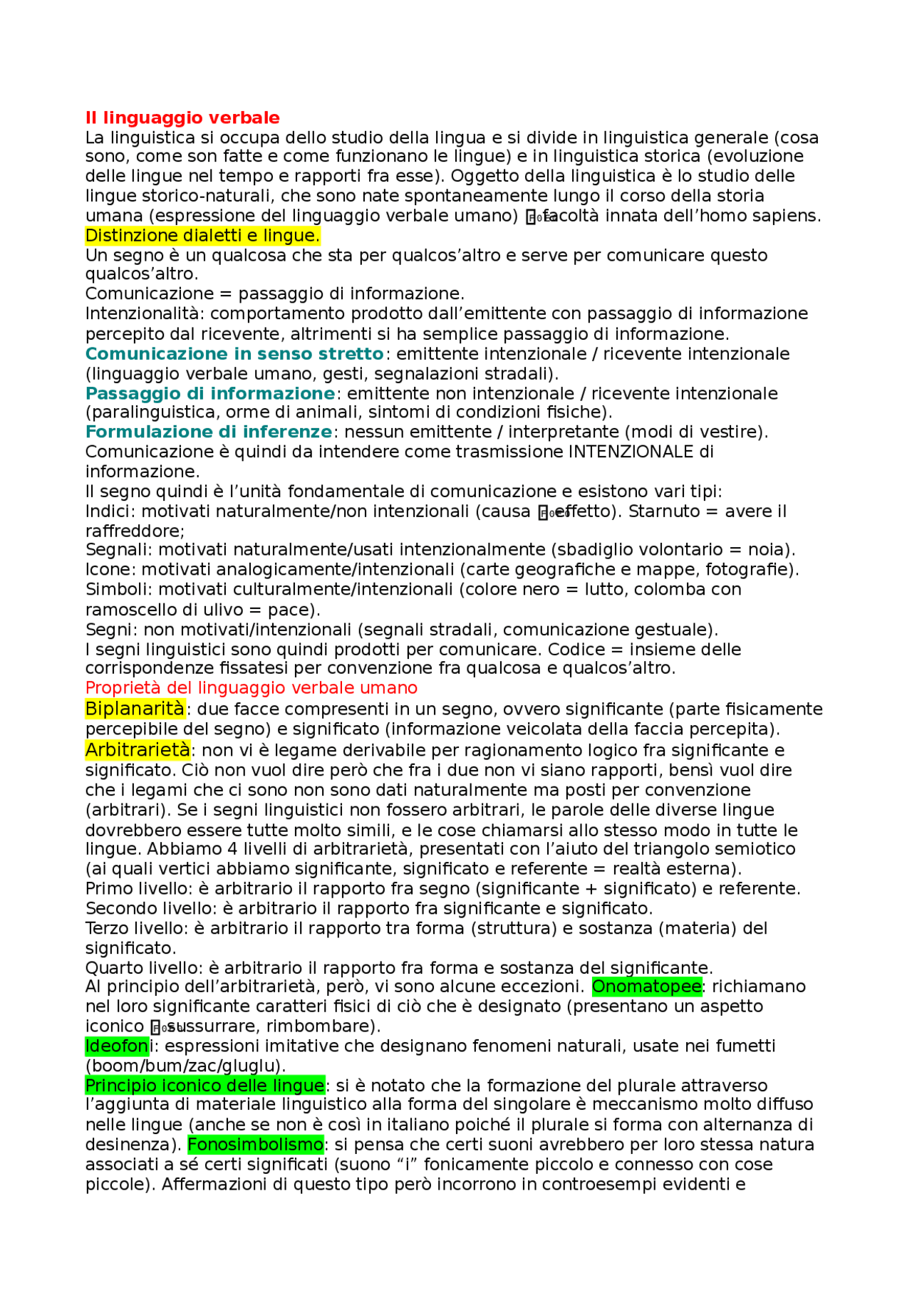 La Linguistica Berruto Cerruti Docsity