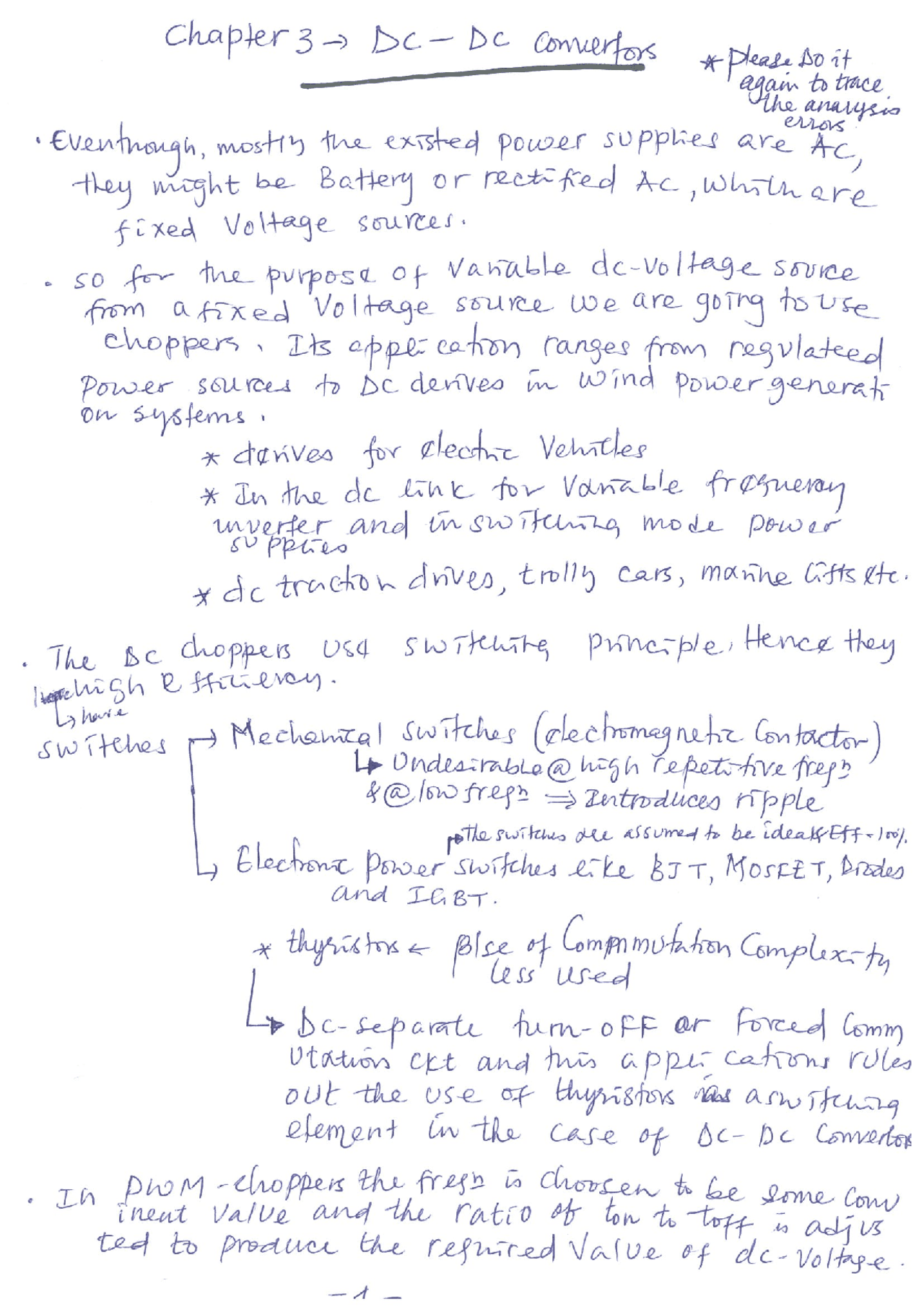 Dc to dc chopper more exersice - Docsity