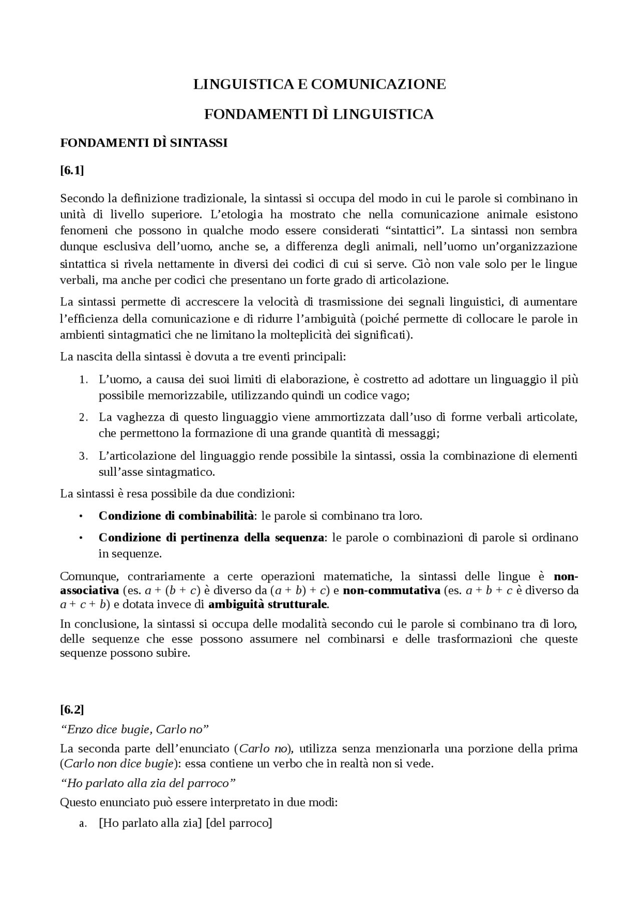Fondamenti Di Linguisticadocx Docsity