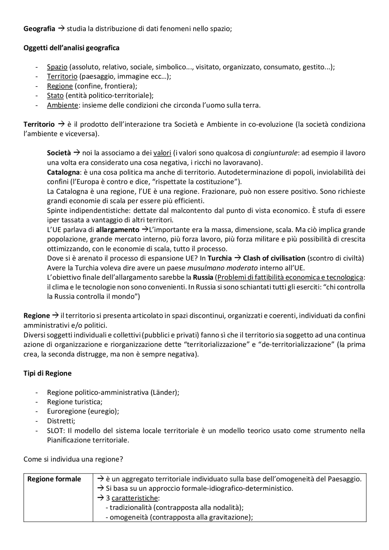Riassunto Slides Di Geografia Del Commercio Internazionale Docsity