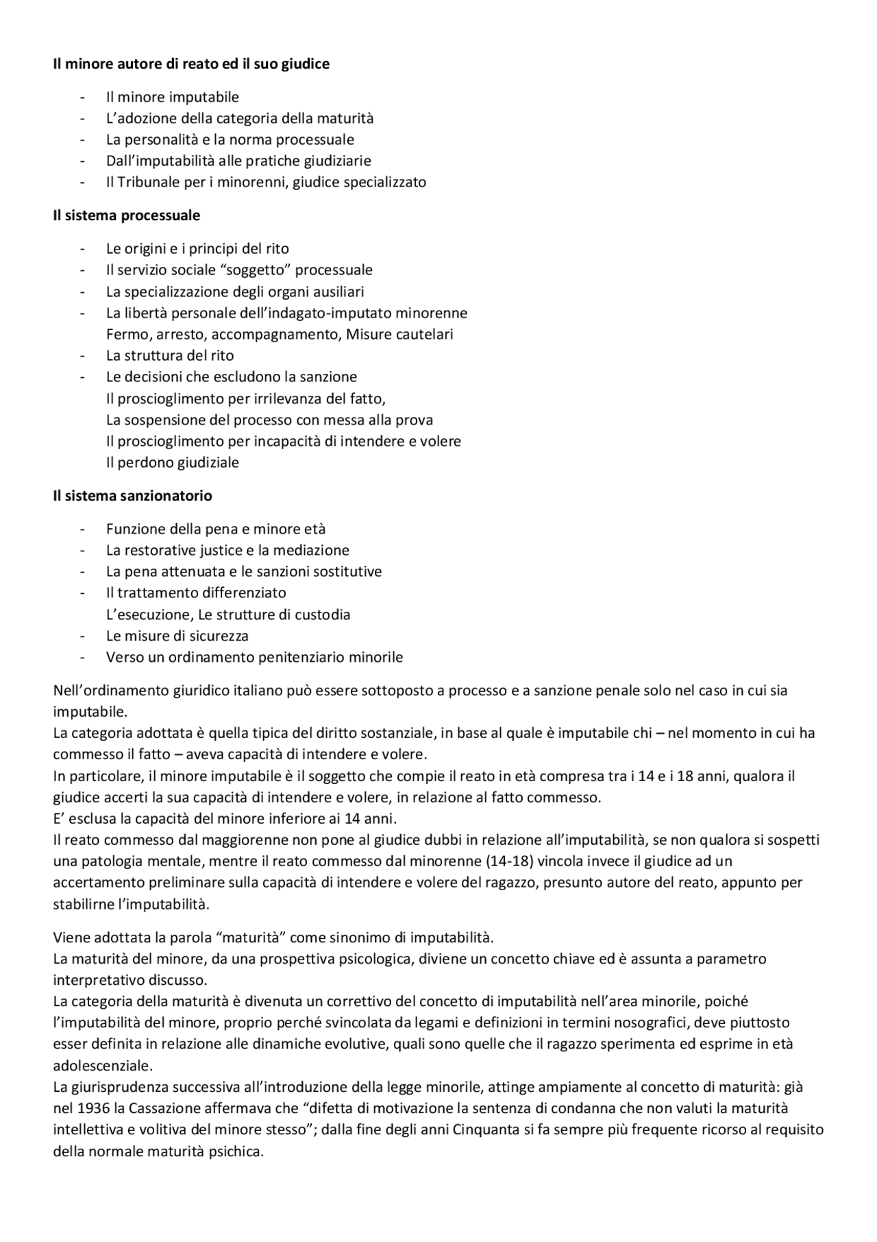 Sistema Penale E Minori C Scivoletto Docsity