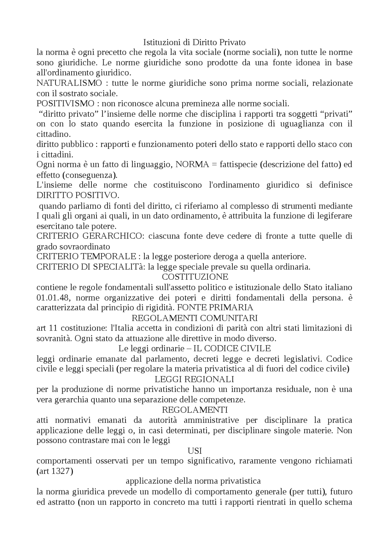 Diritto Privato Unicusano Docsity