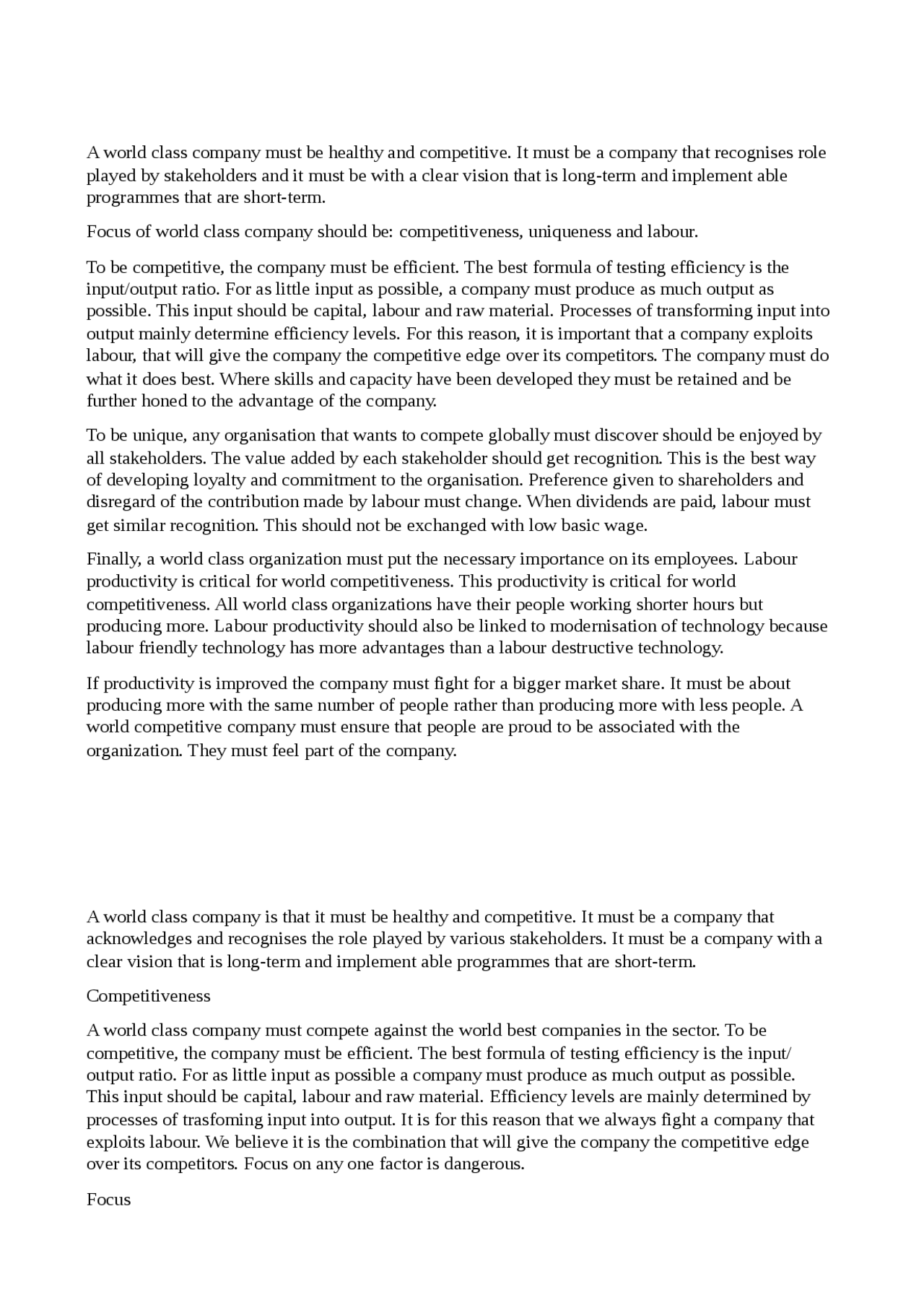 focus-of-world-class-company-docsity