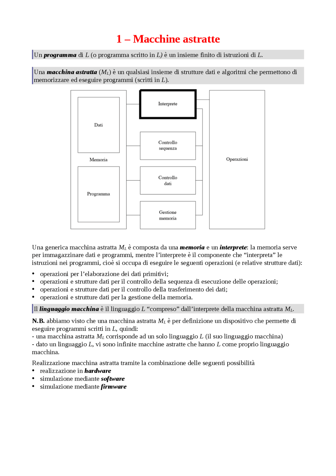 Linguaggi Di Programmazione Docsity