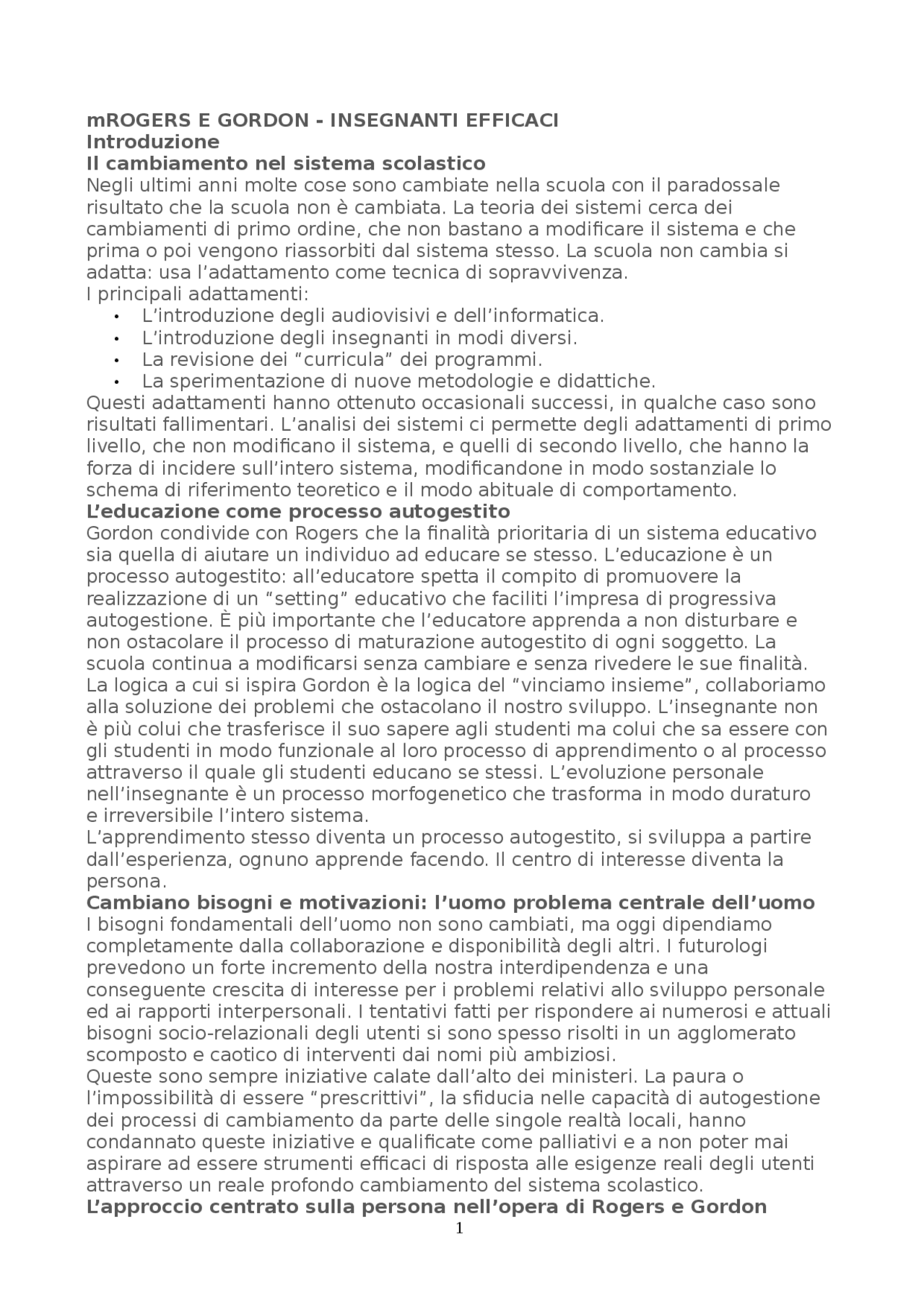Insegnanti Efficaci Proff Pallini Docsity