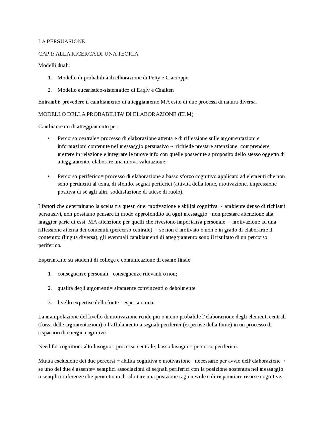 La Persuasione Di Cavazza Docsity