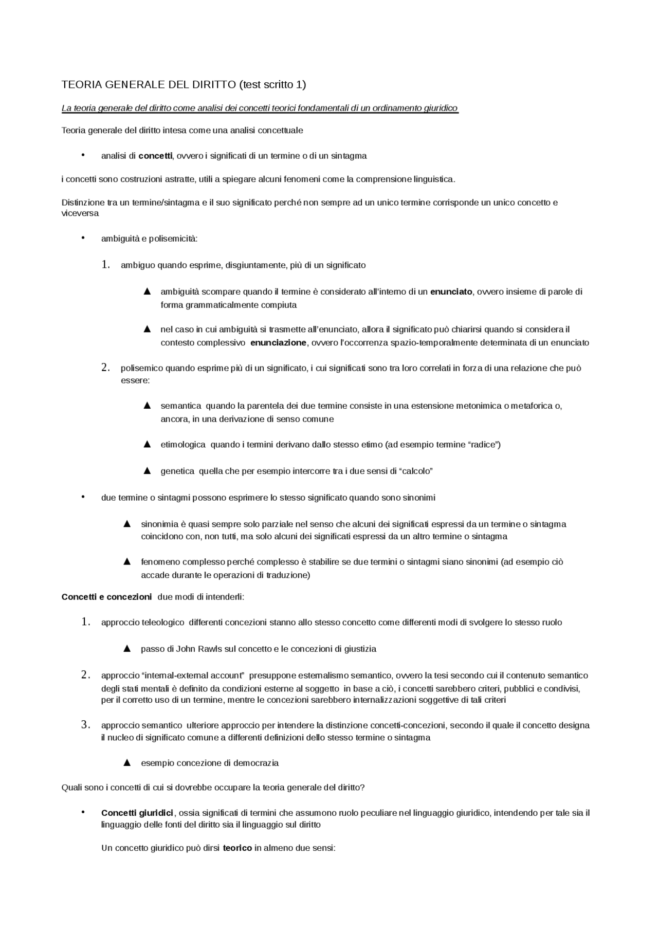 Teoria Generale Del Diritto Docsity