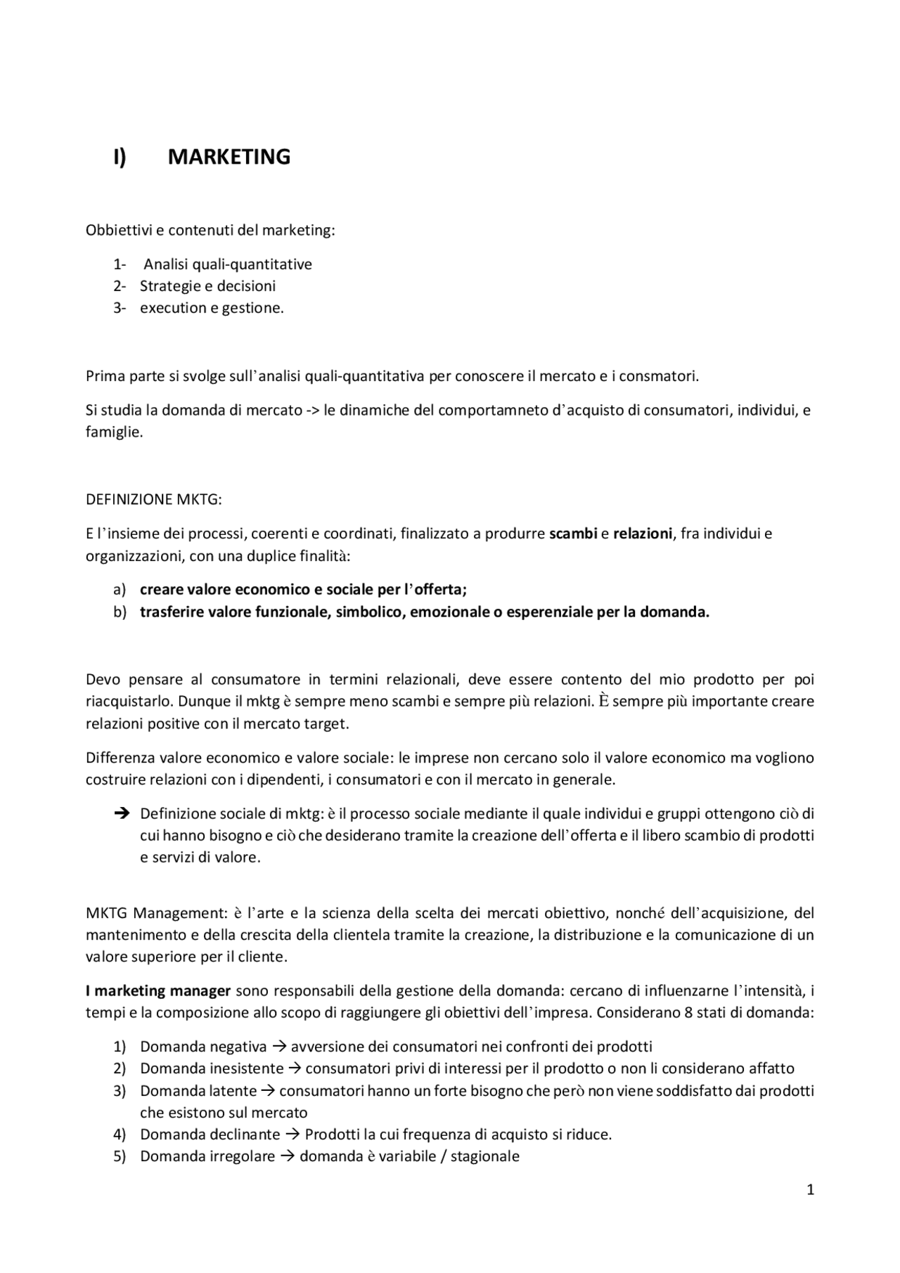 Appunti Marketing Management Di Kotler Docsity