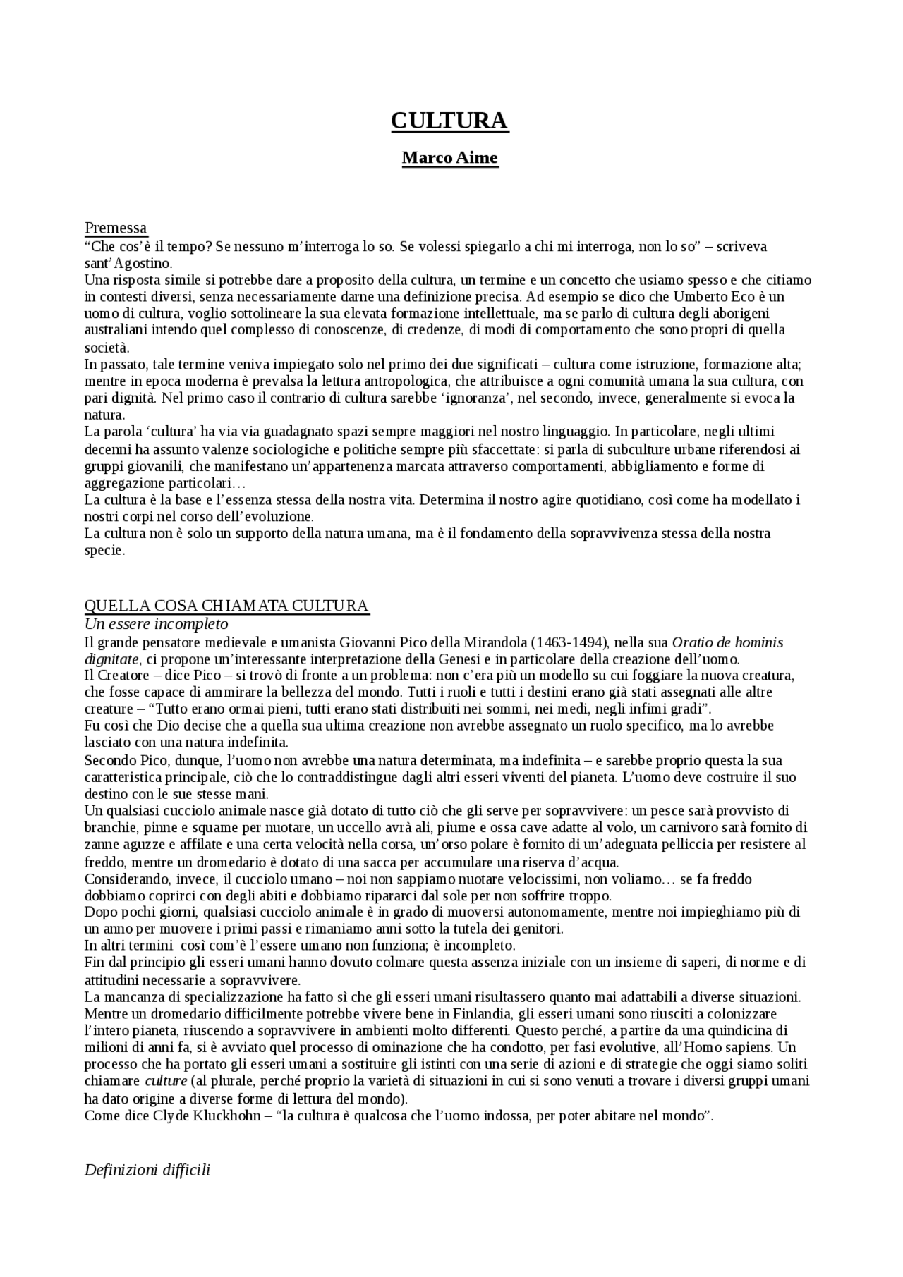 Cultura Aime Docsity