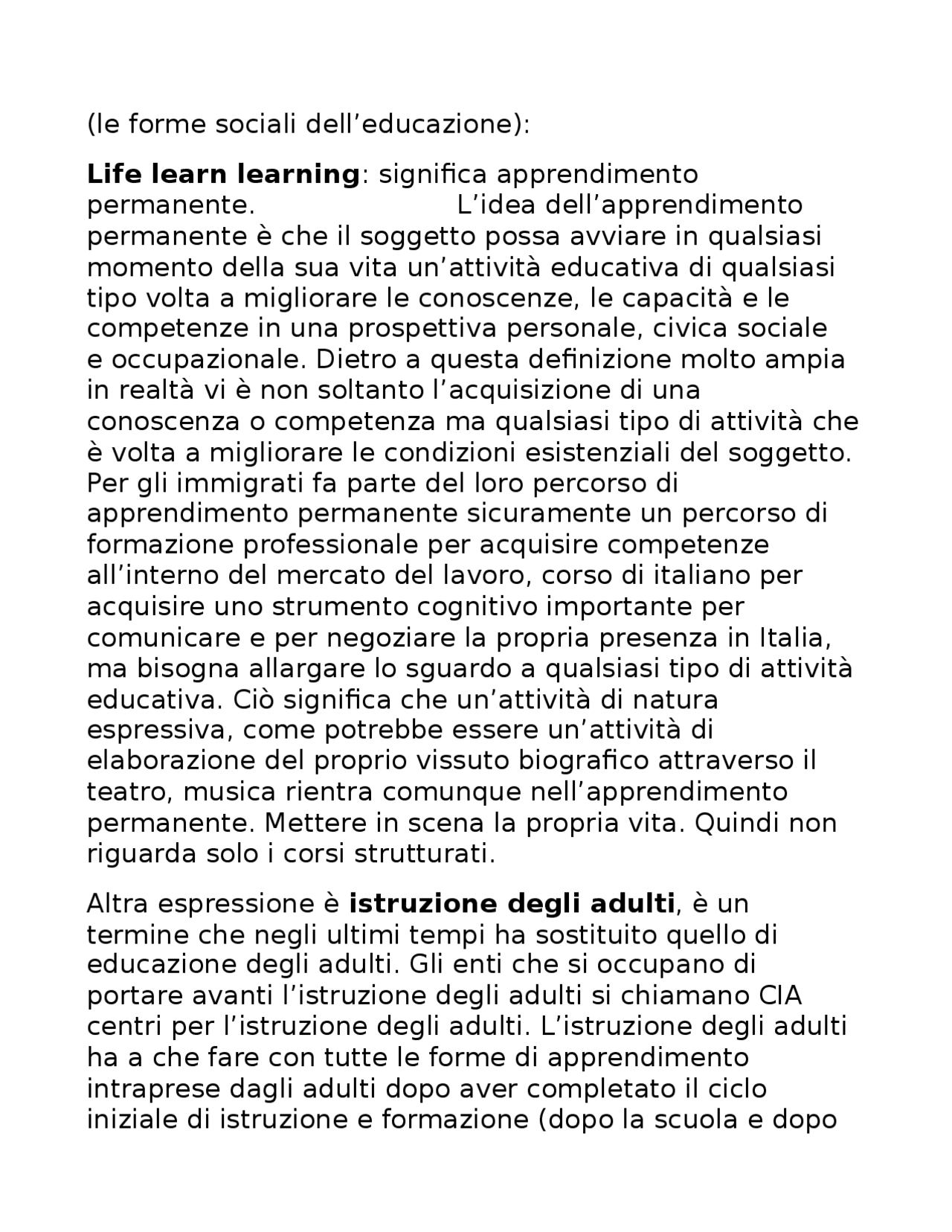 Appunti Pedagogia Sociale Appunti Di Pedagogia Docsity