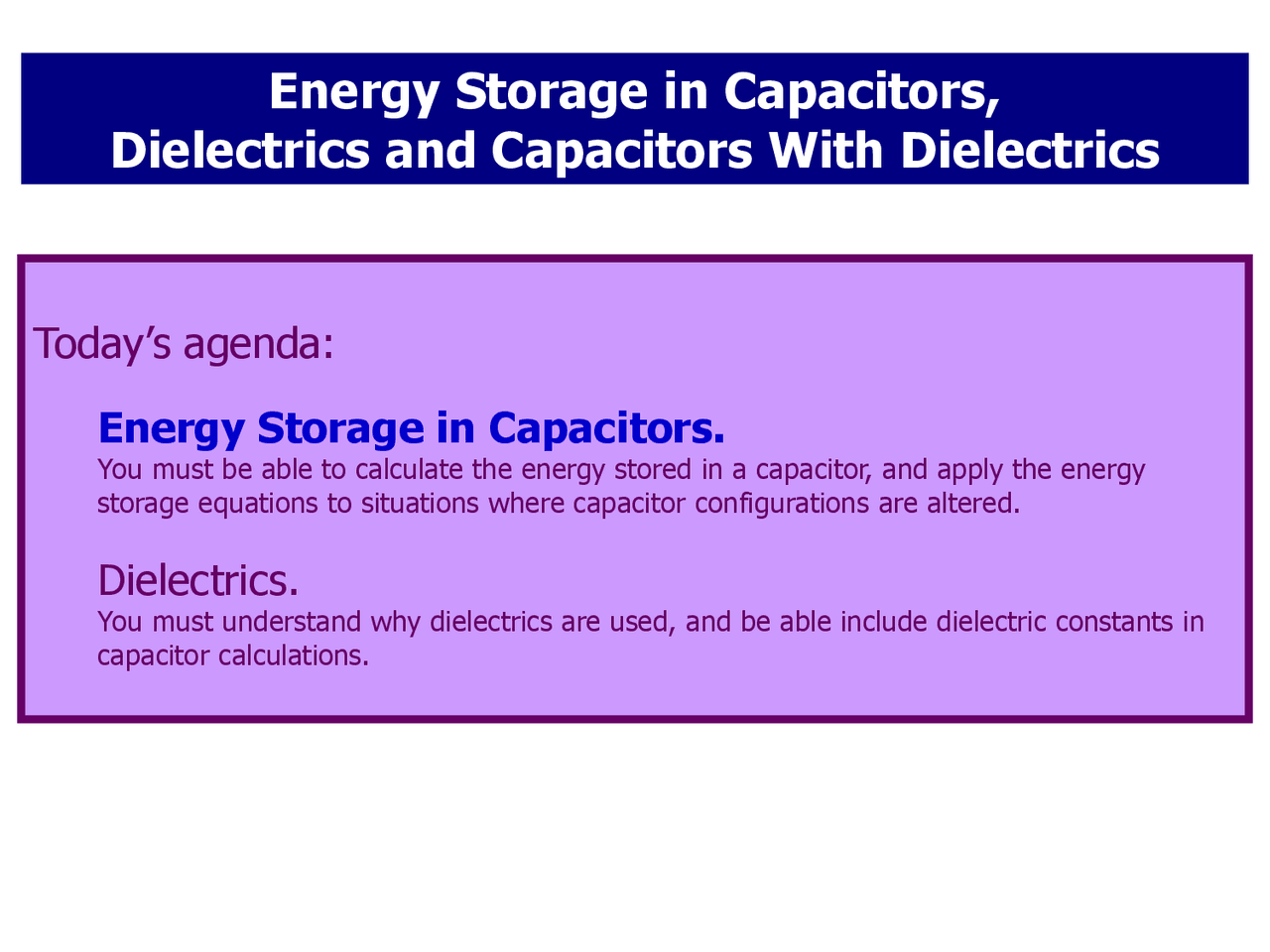 Calculating Capacitance Docsity