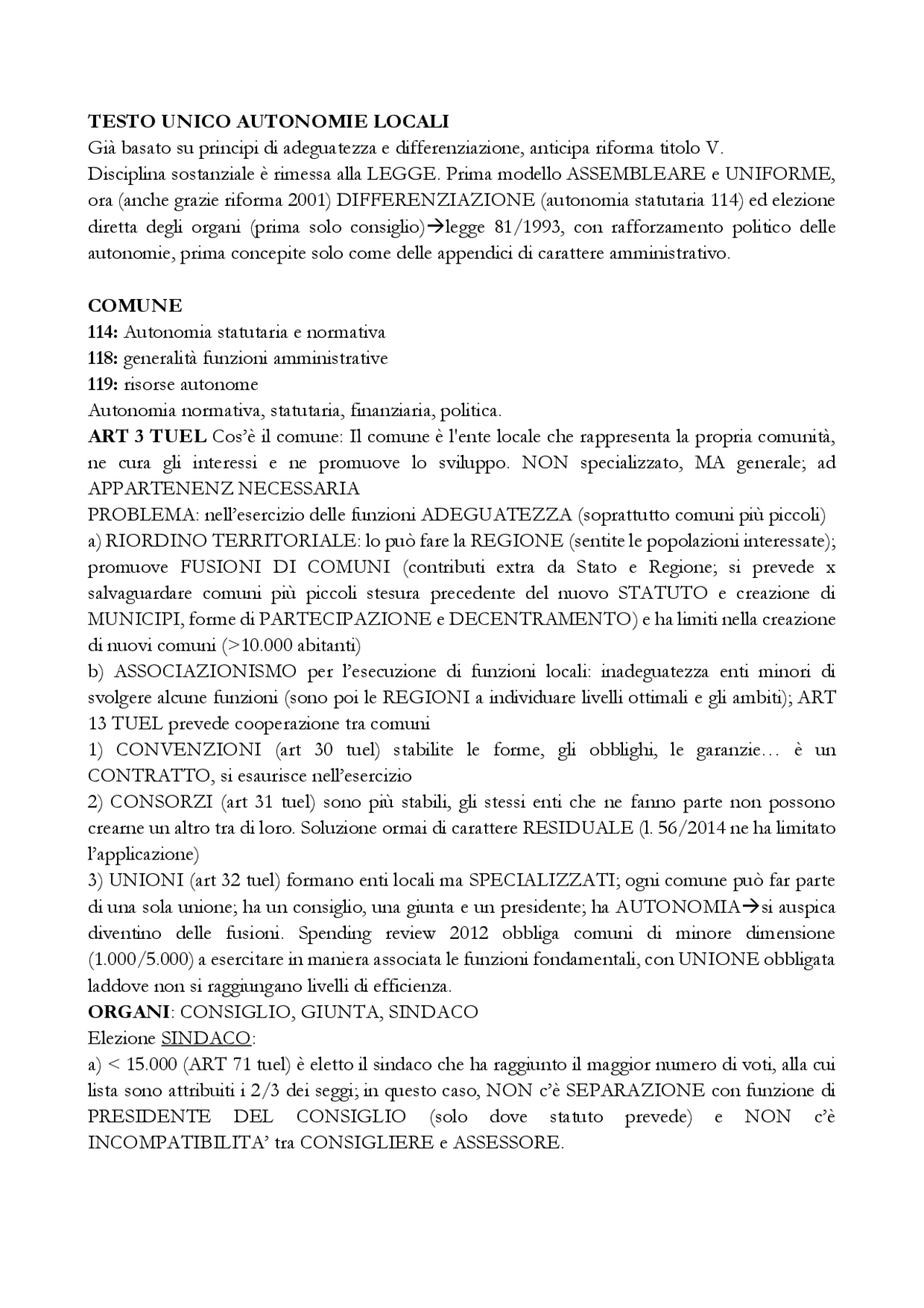 Diritto Delle Autonomie Locali Vandelli Vi Edizione Docsity