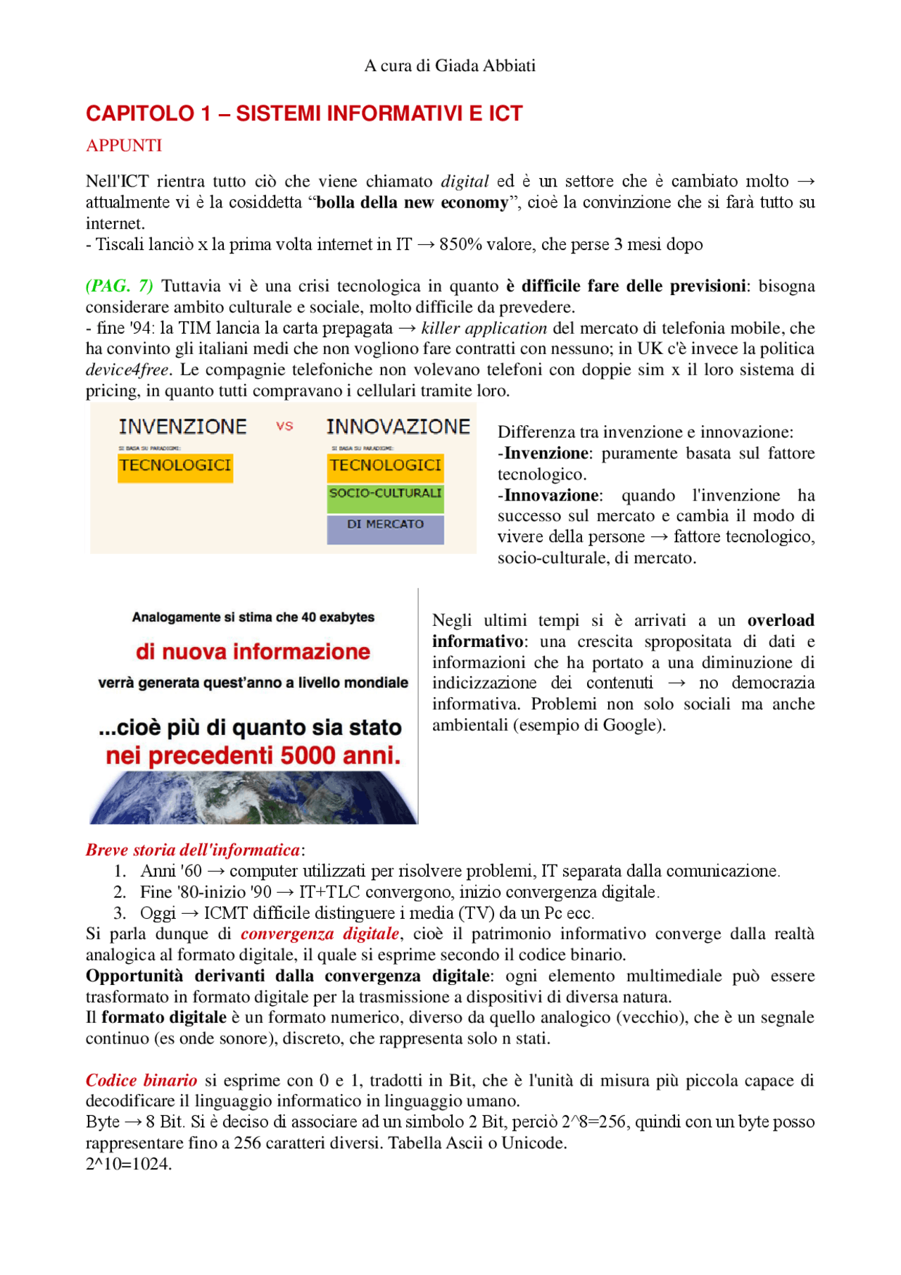 Appunti Corso Ict Iulm Prof Andrea Carignani Docsity