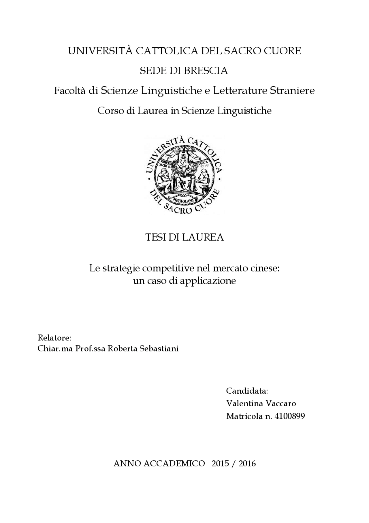 Tesi Laurea Triennale Docsity