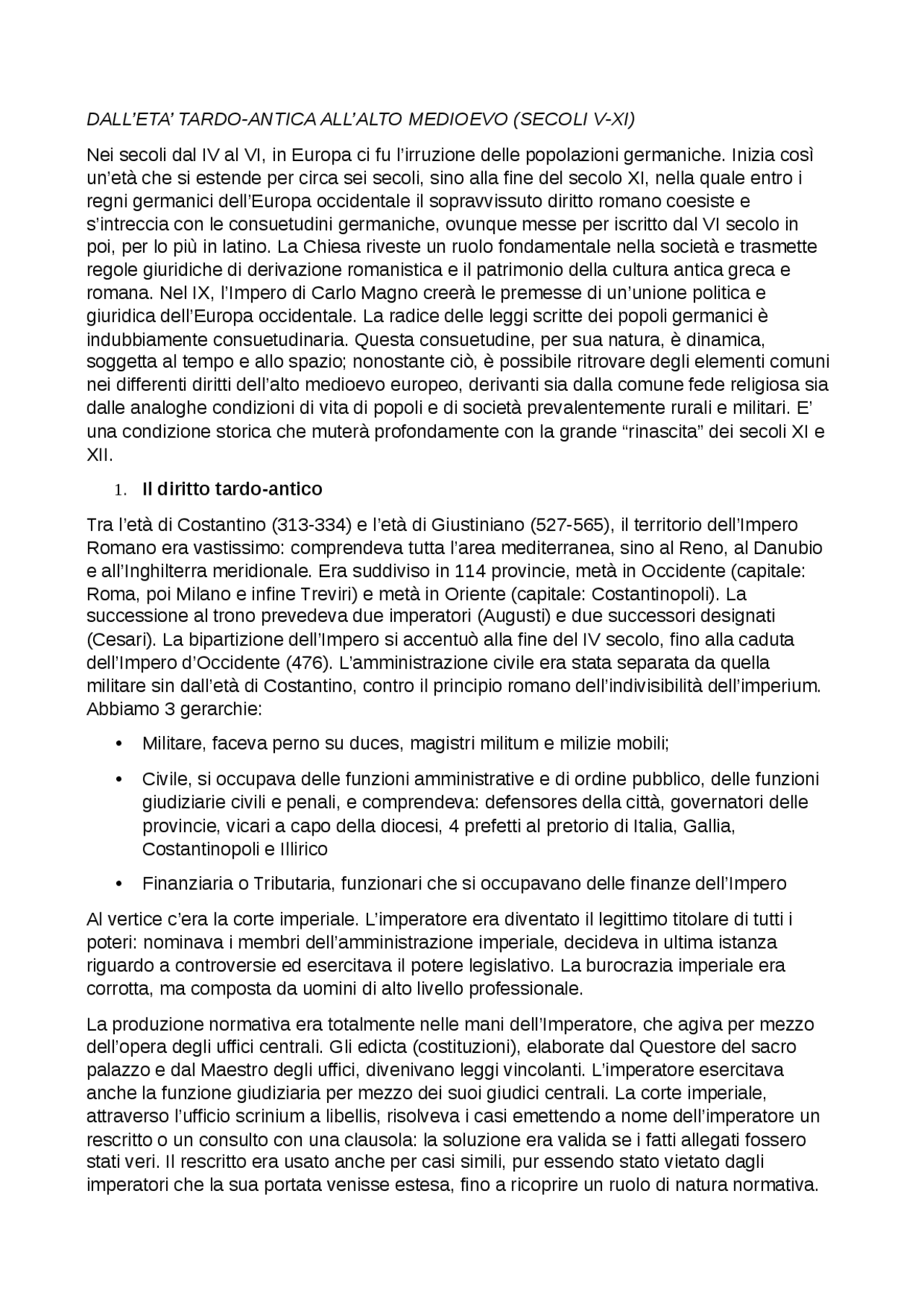 Storia Del Diritto In Europa A Padoa Schioppa Parte I Docsity