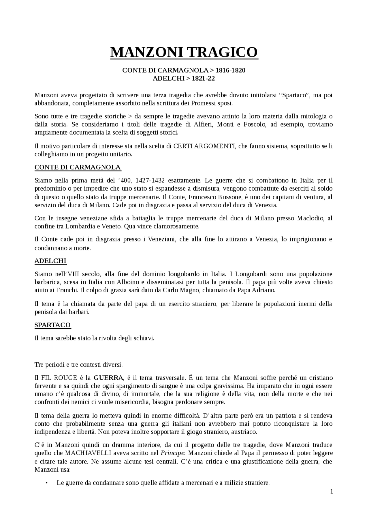 Appunti Completi Primo Semestre 2016 Prof Langella Manzoni Docsity