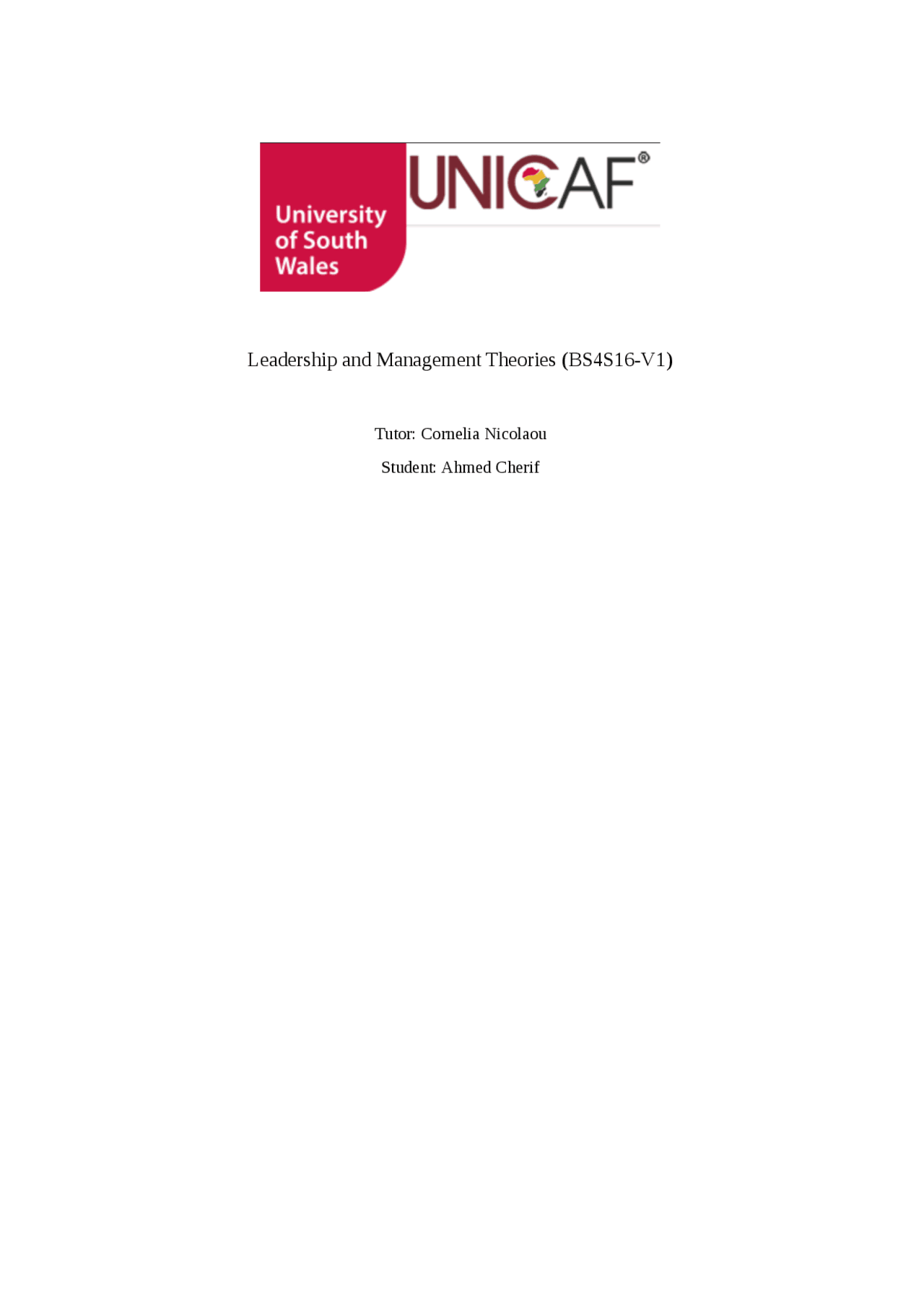 Leadership And Management Theories Docsity