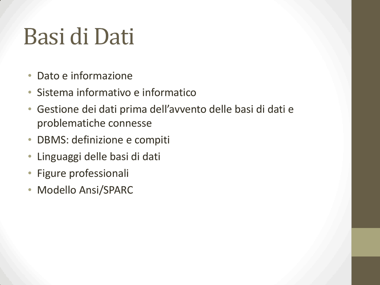 Informatica Sulle Basi Di Dati Docsity