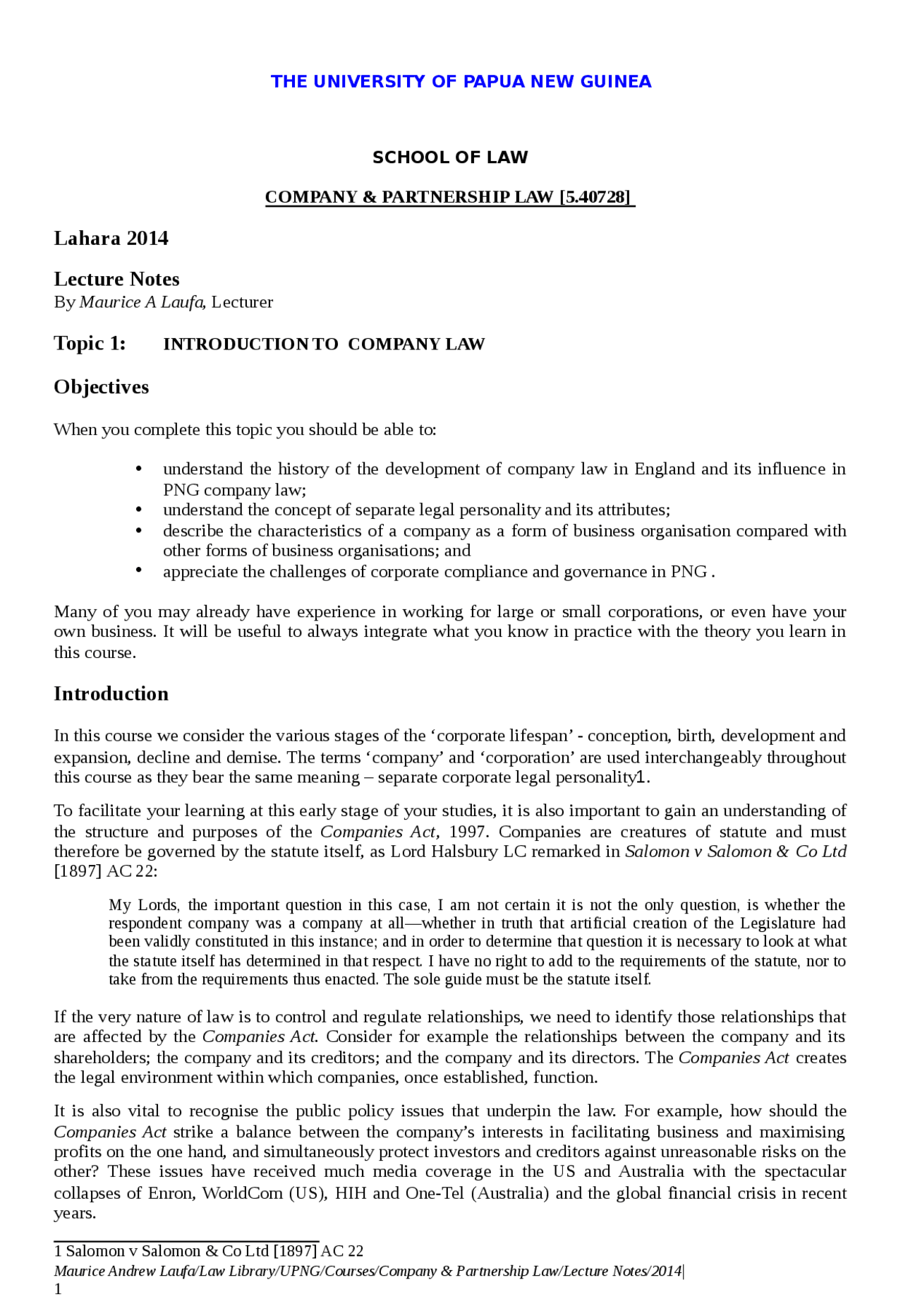 Commercial Law Practice in Papua New Guinea | Study notes Commercial ...