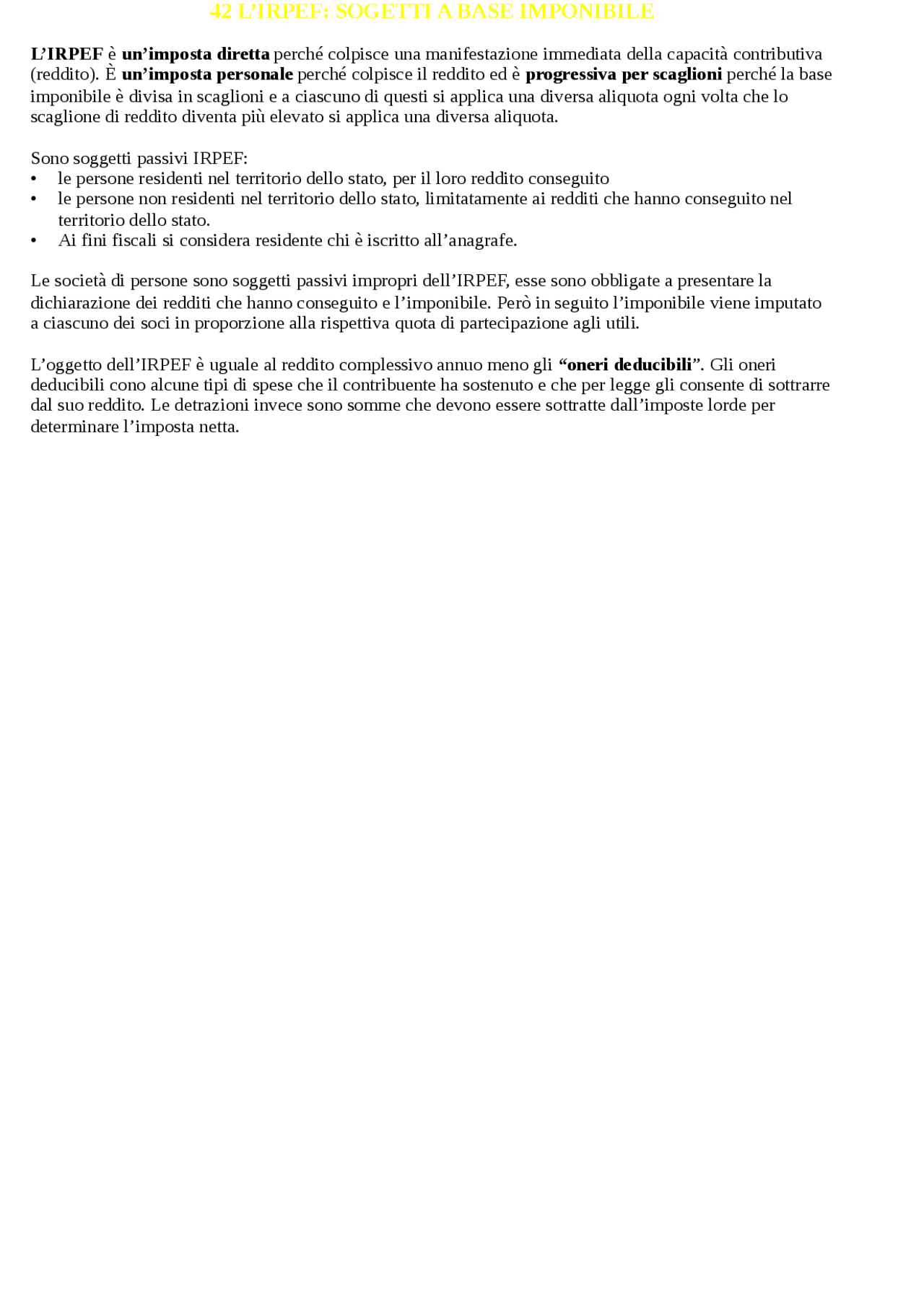 Lirpef Sogetti A Base Imponibile Docsity