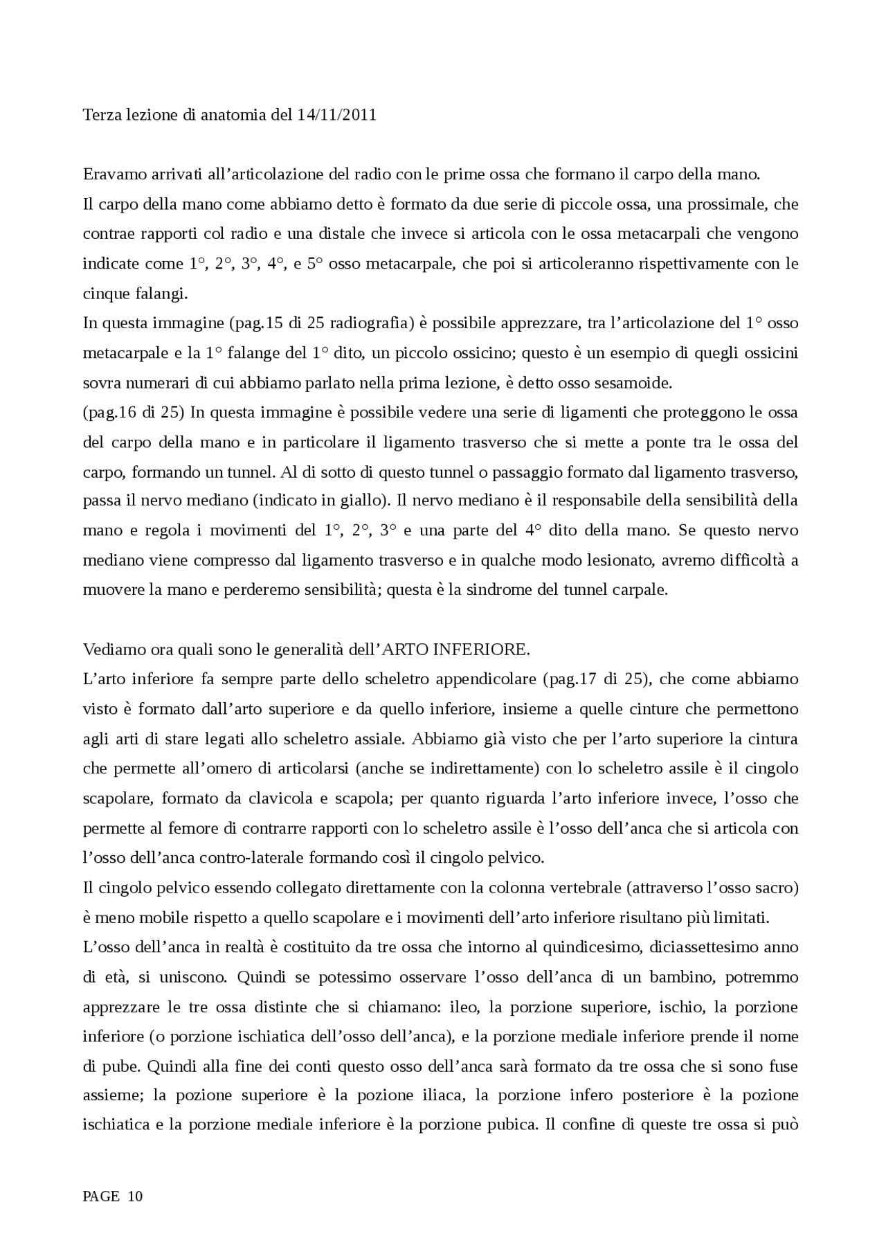 Sbobinature Di Anatomia Docsity