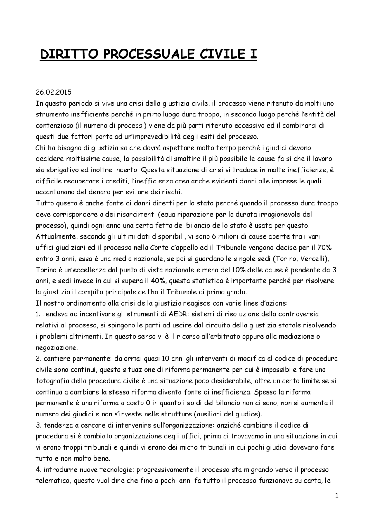 Sbobine Diritto Processuale Civile 1 Besso Docsity