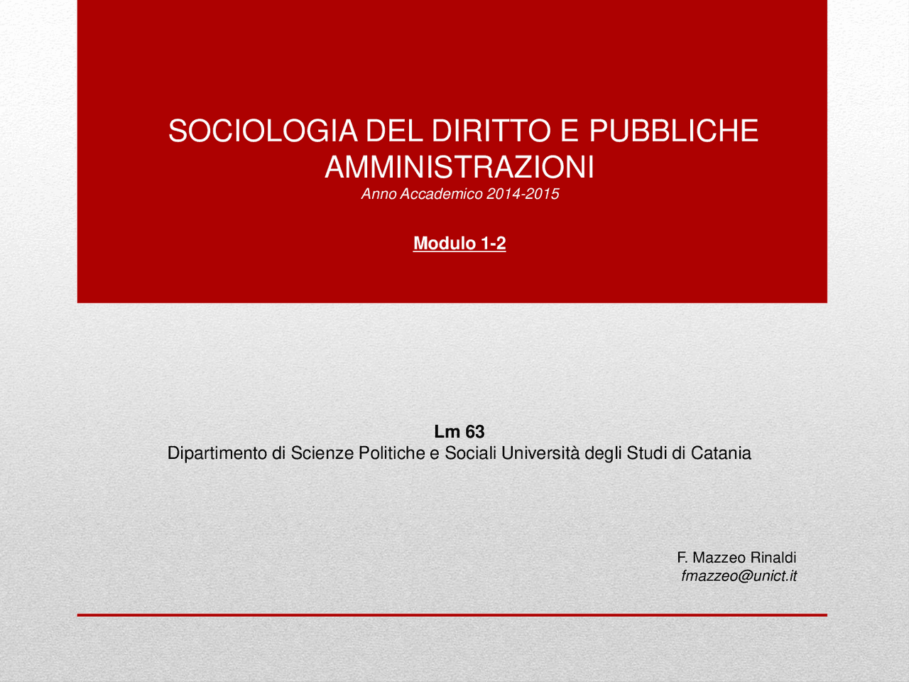 Introduzione Modulo Sociologia Del Diritto Docsity