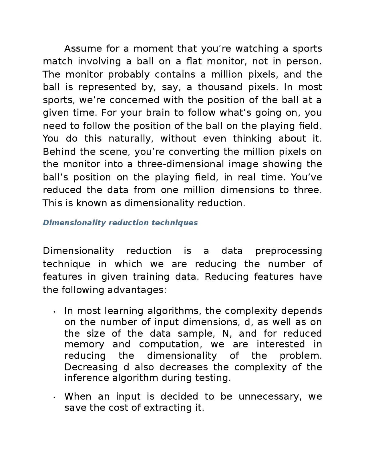 Principle Component Analysis Docsity