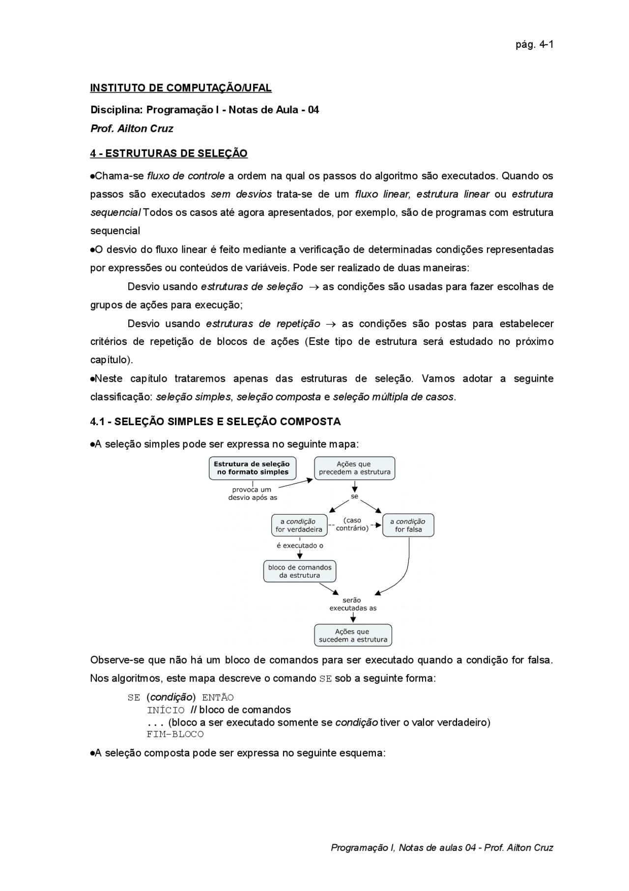 Introdução à Programação Docsity