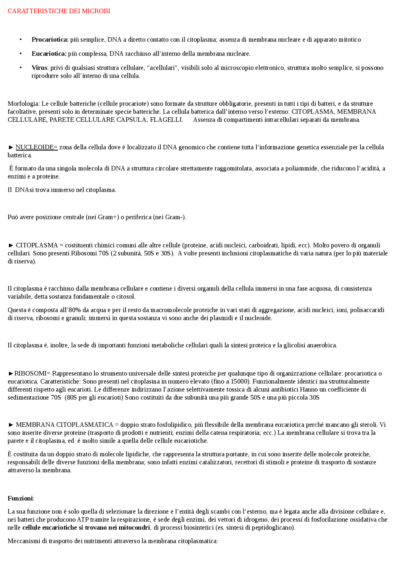 Microbiologia Virus Batteri Appunti Di Microbiologia Docsity
