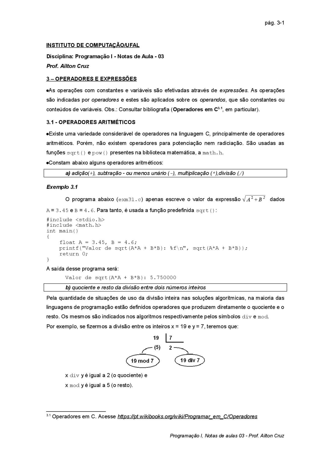 Introdução à Programação Docsity