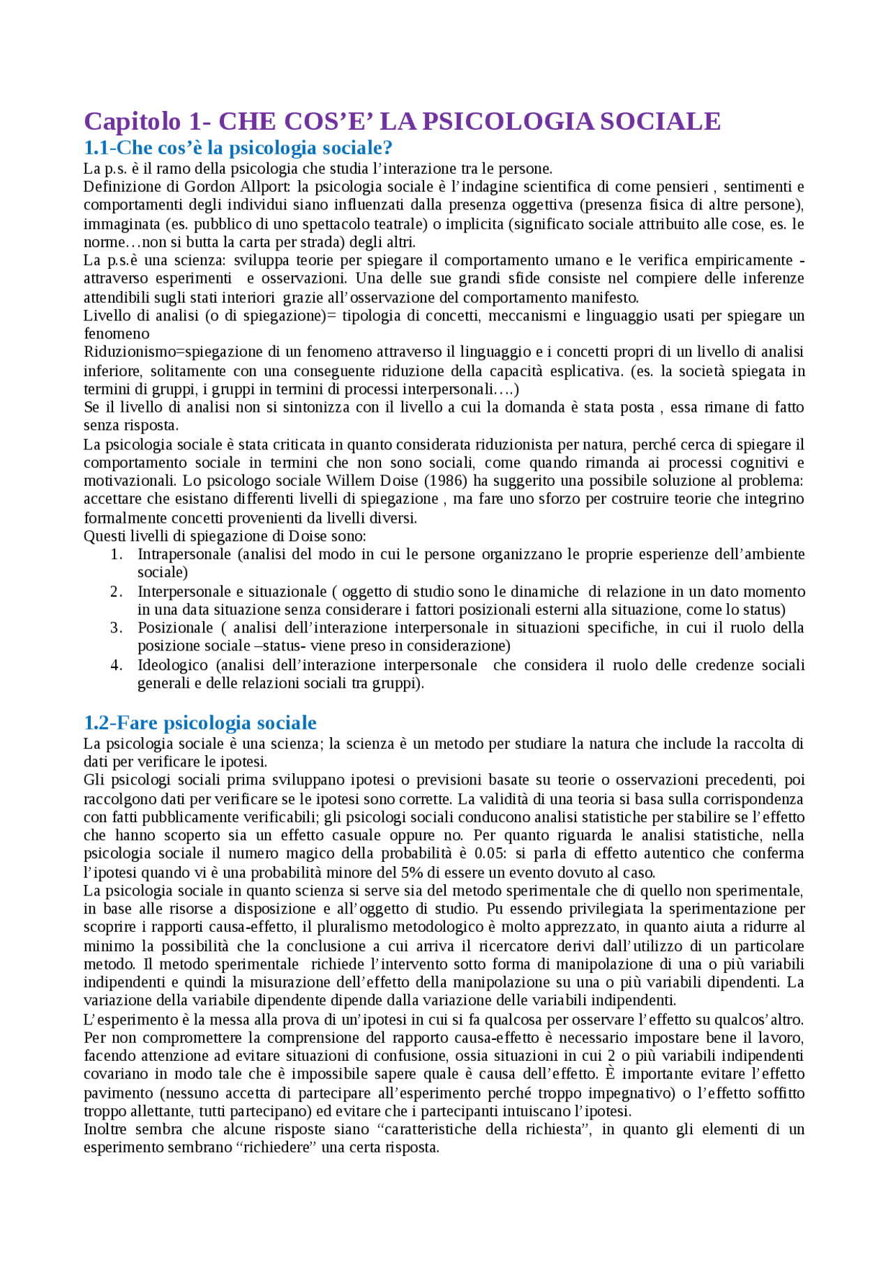 Psicologia Sociale Teorie E Applicazioni Hogg E Vaughan Docsity