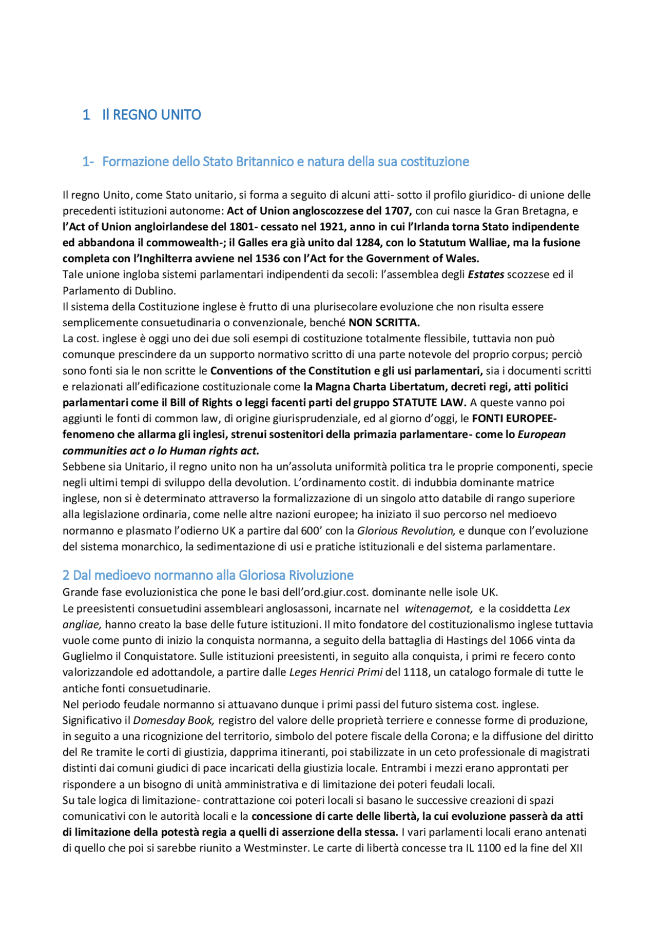 Appunti Diritto Comparato Esame Bonfiglio Docsity