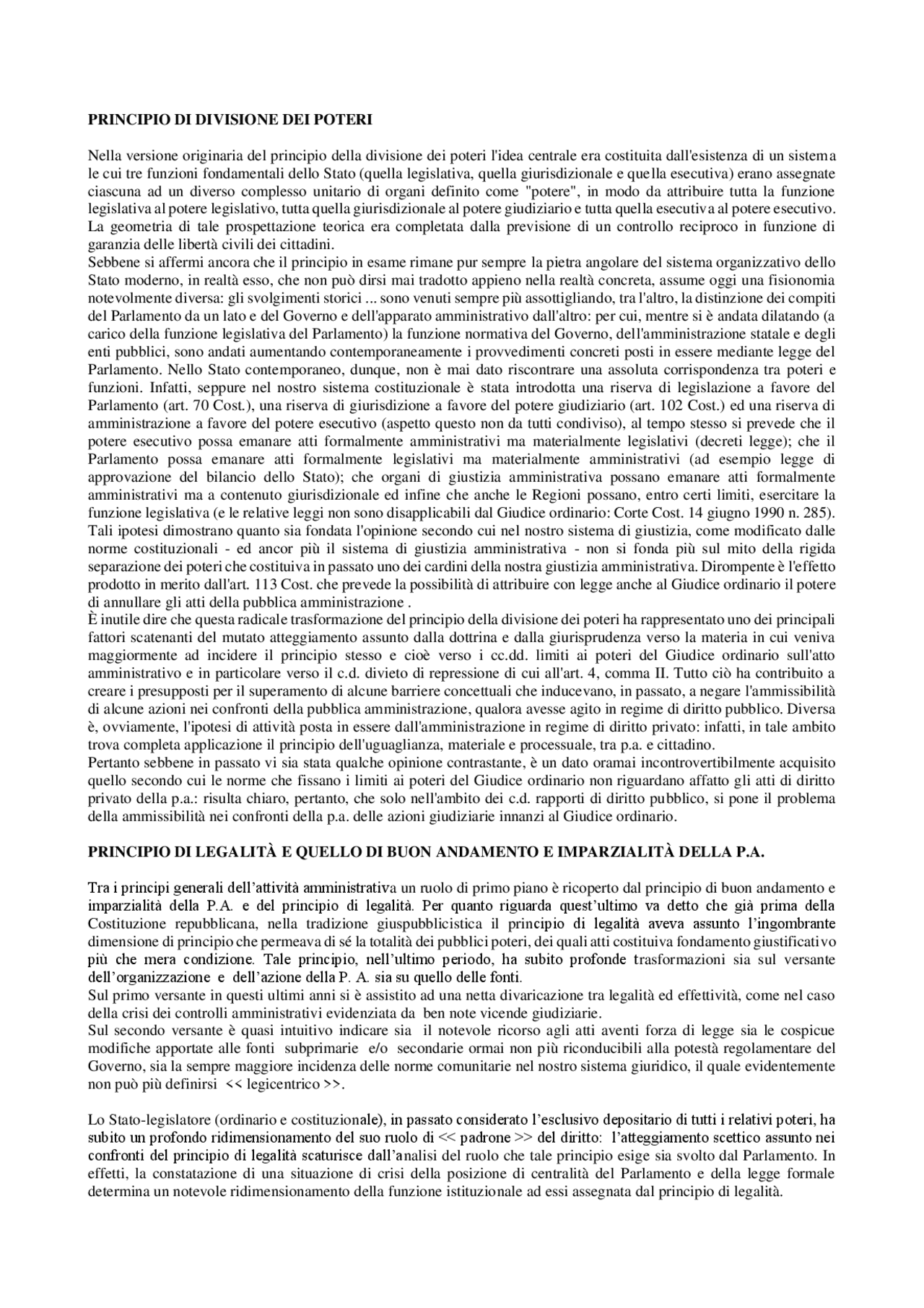 Dispense Diritto Amministrativo 1 Docsity