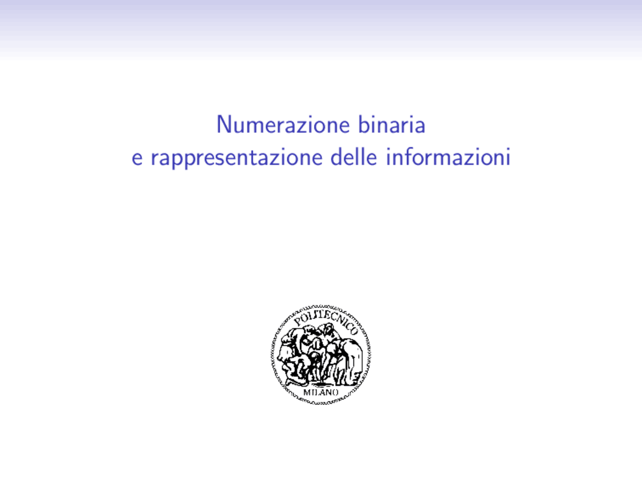 Codifica binaria schema - Docsity