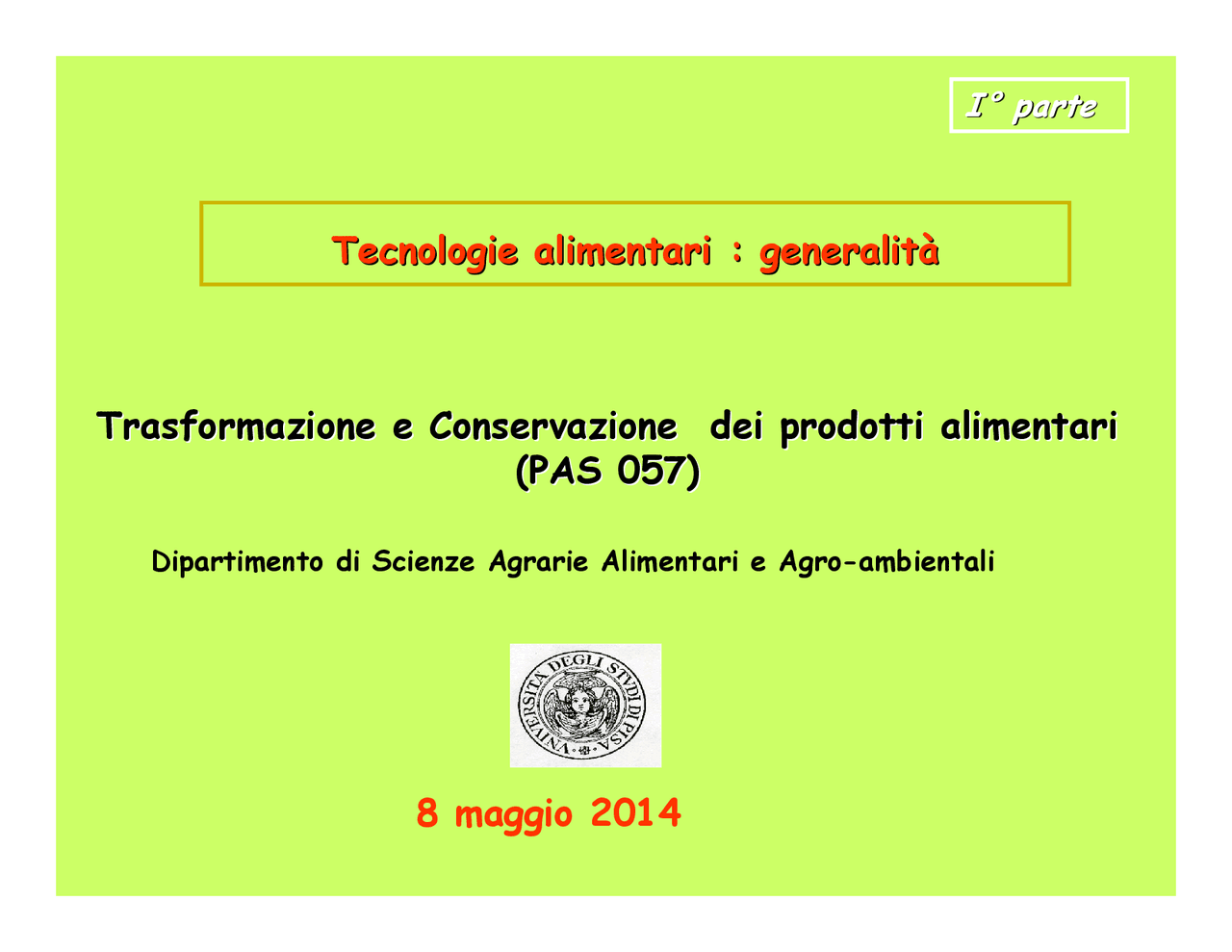 Tecnologie Alimentari Dispense Di Scienze Agrarie Docsity