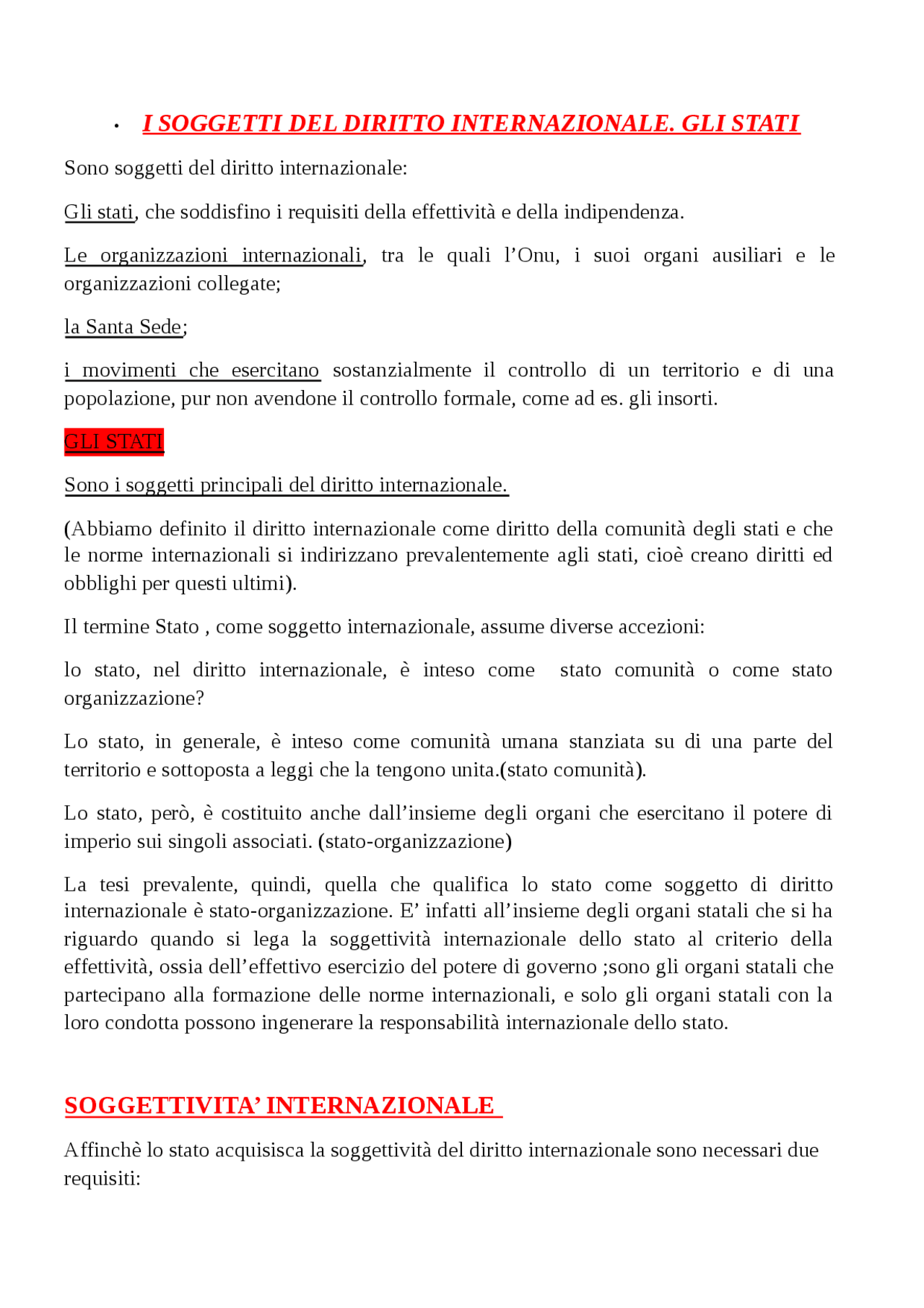 Sintesi Di Alcuni Argomenti Docsity
