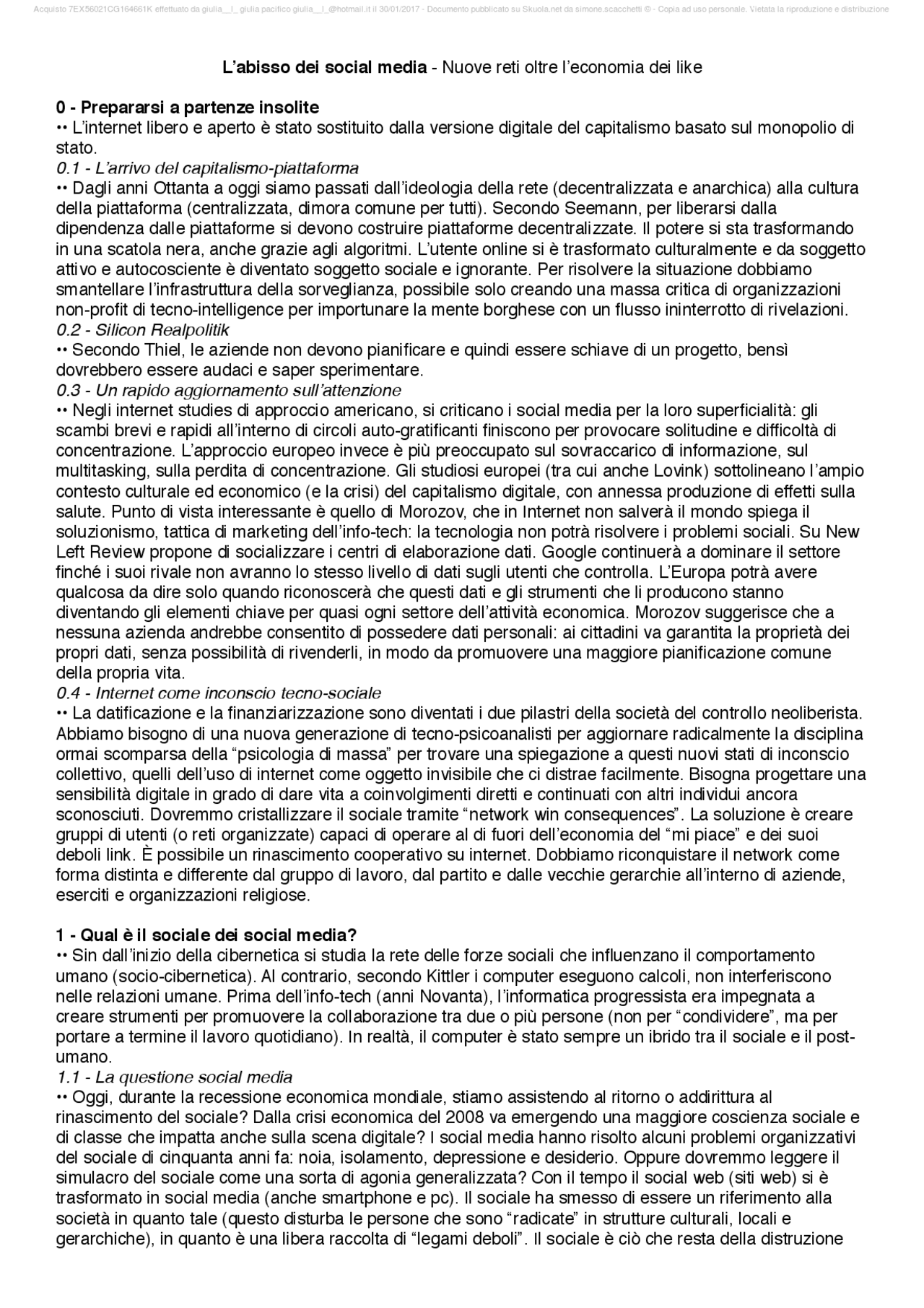 L Abisso Dei Social Media Docsity