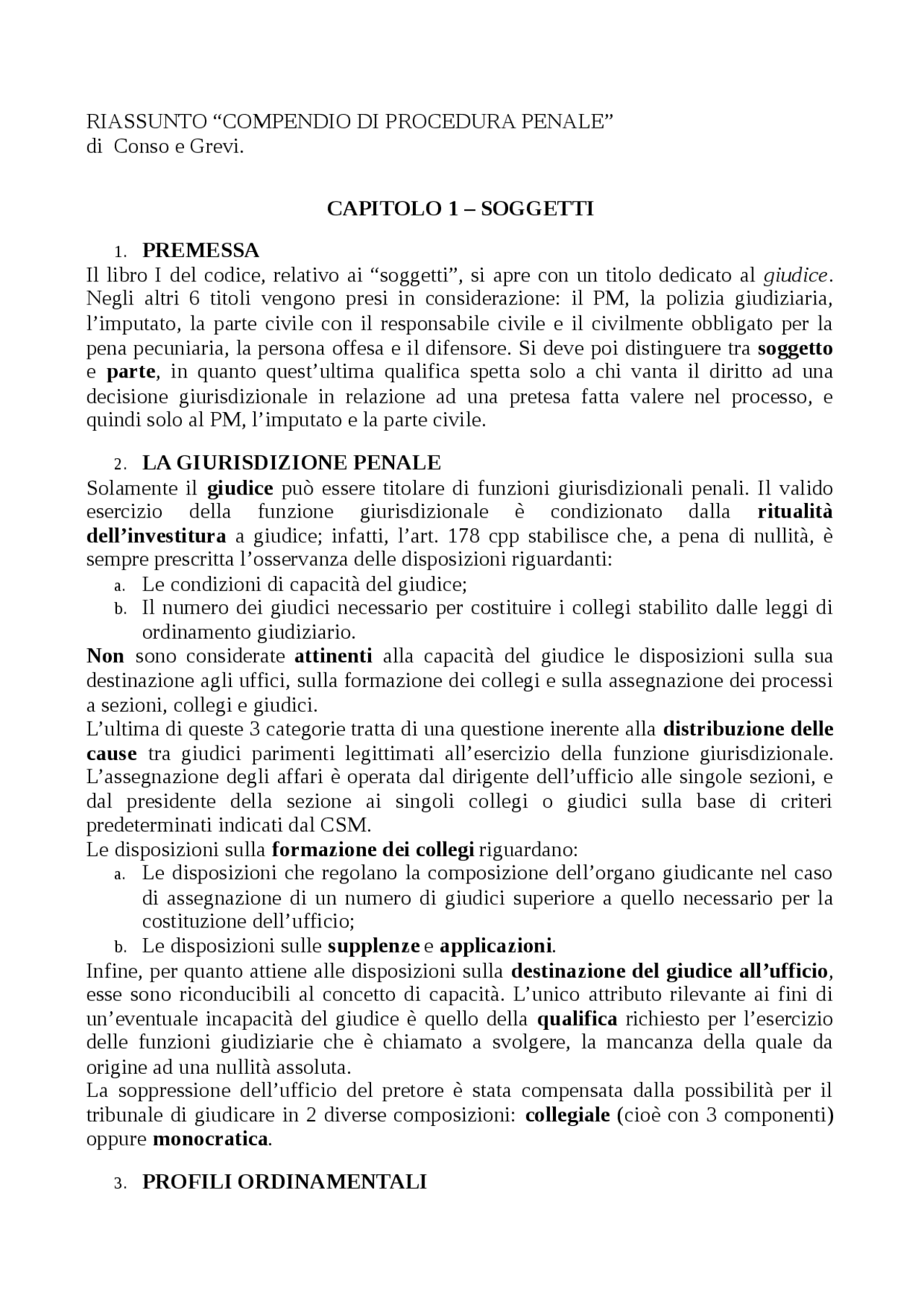 Manuale Procedura Penale Conso Grevi Docsity