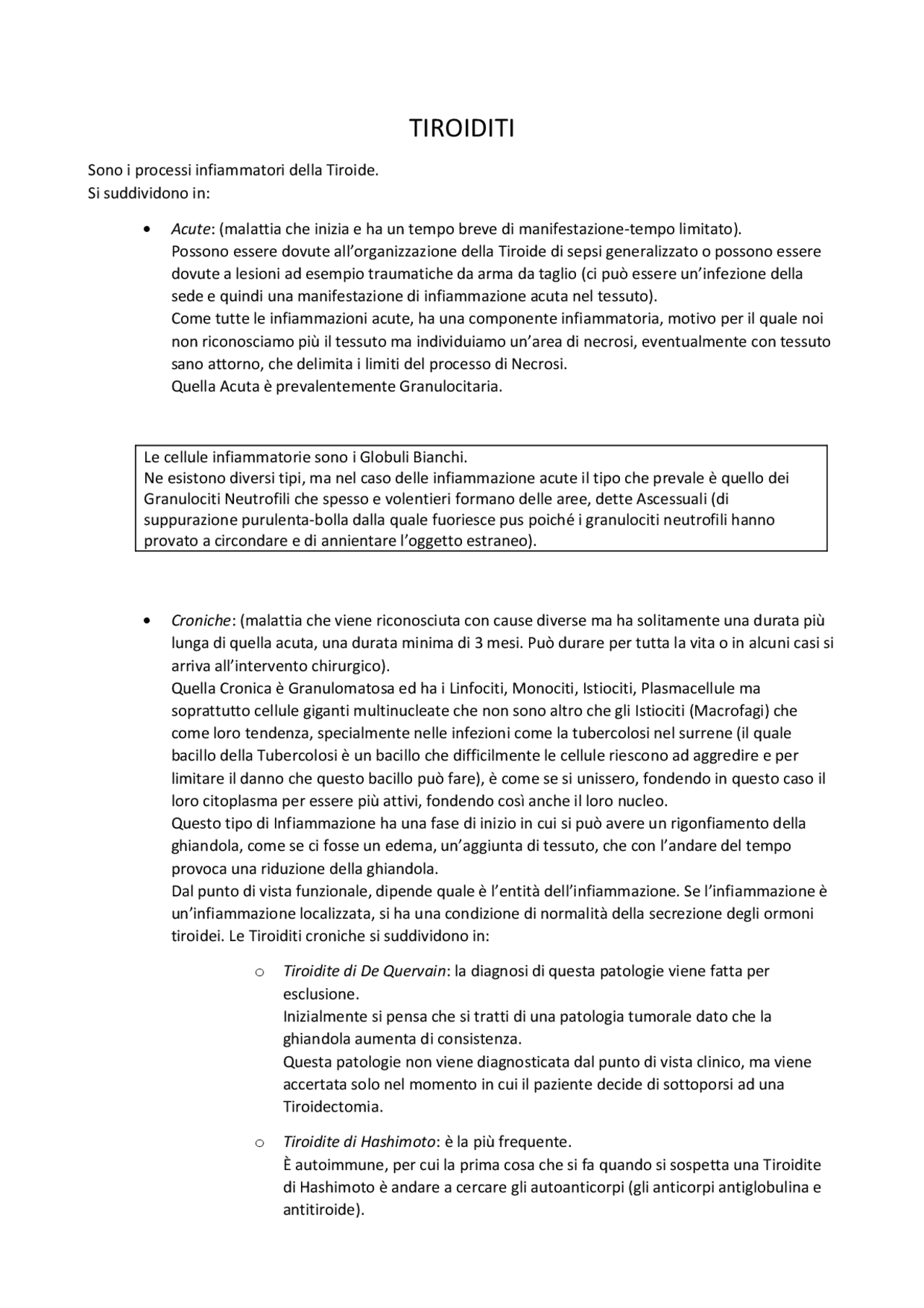 Appunti Di Anatomia Patologica Per Cdl Infermieristica Docsity