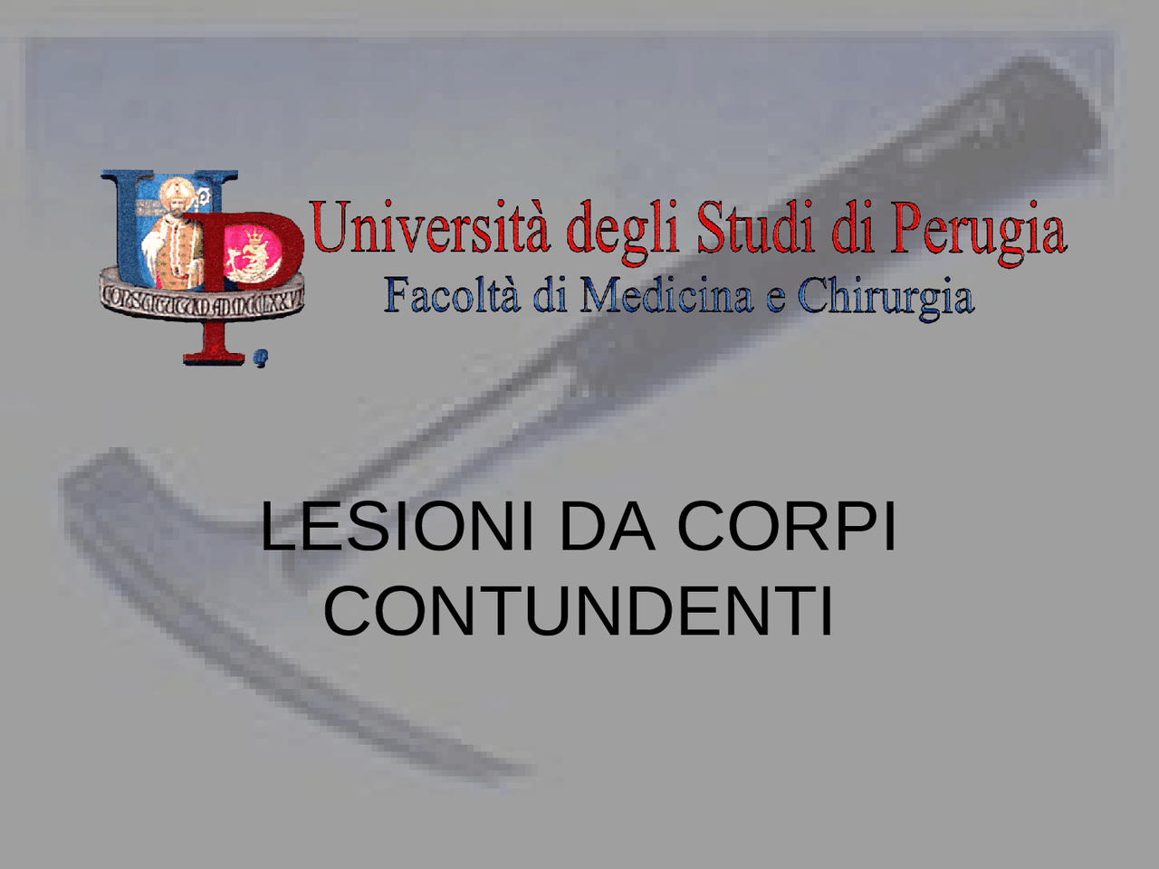 Lesioni Da Corpi Contudenti Docsity