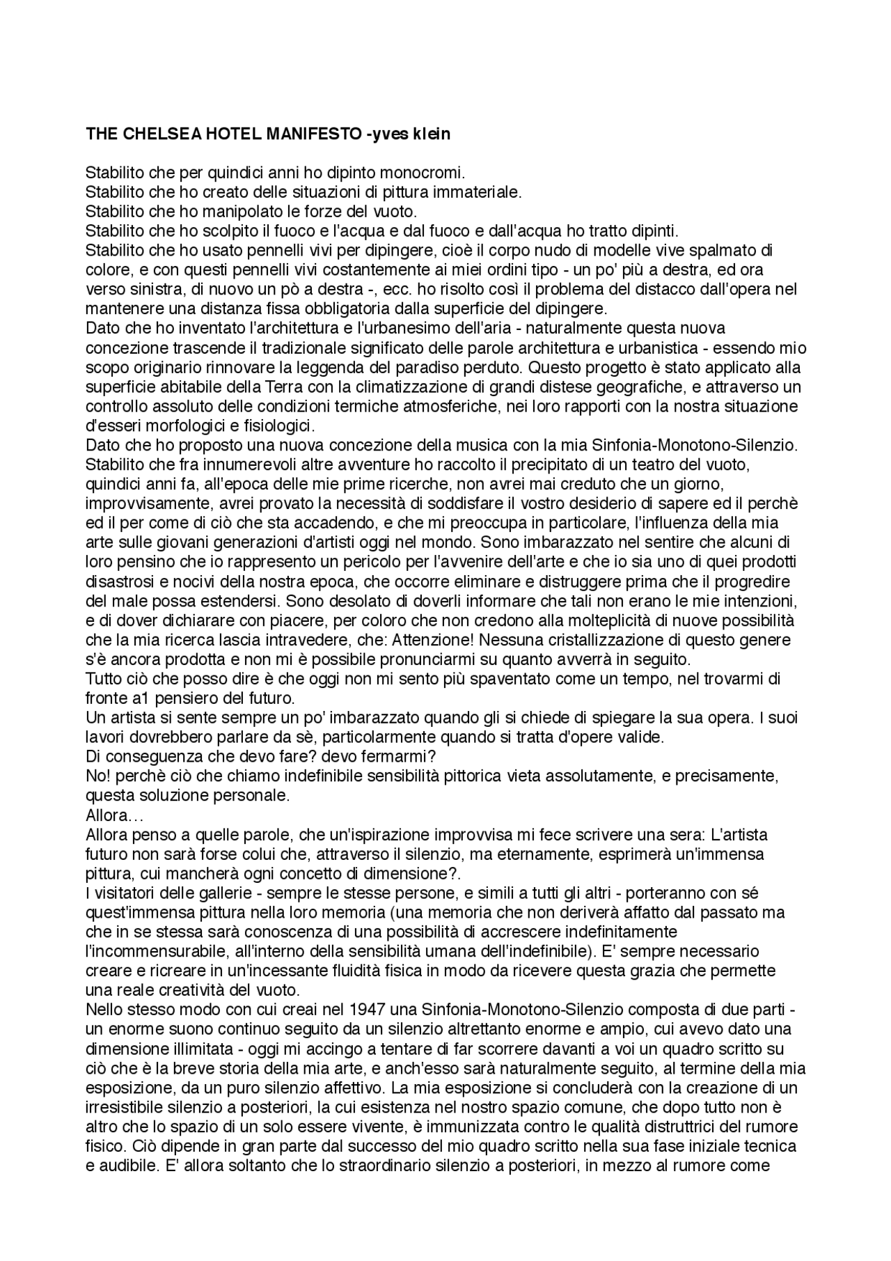 Klein Appunti Approfondimento Docsity