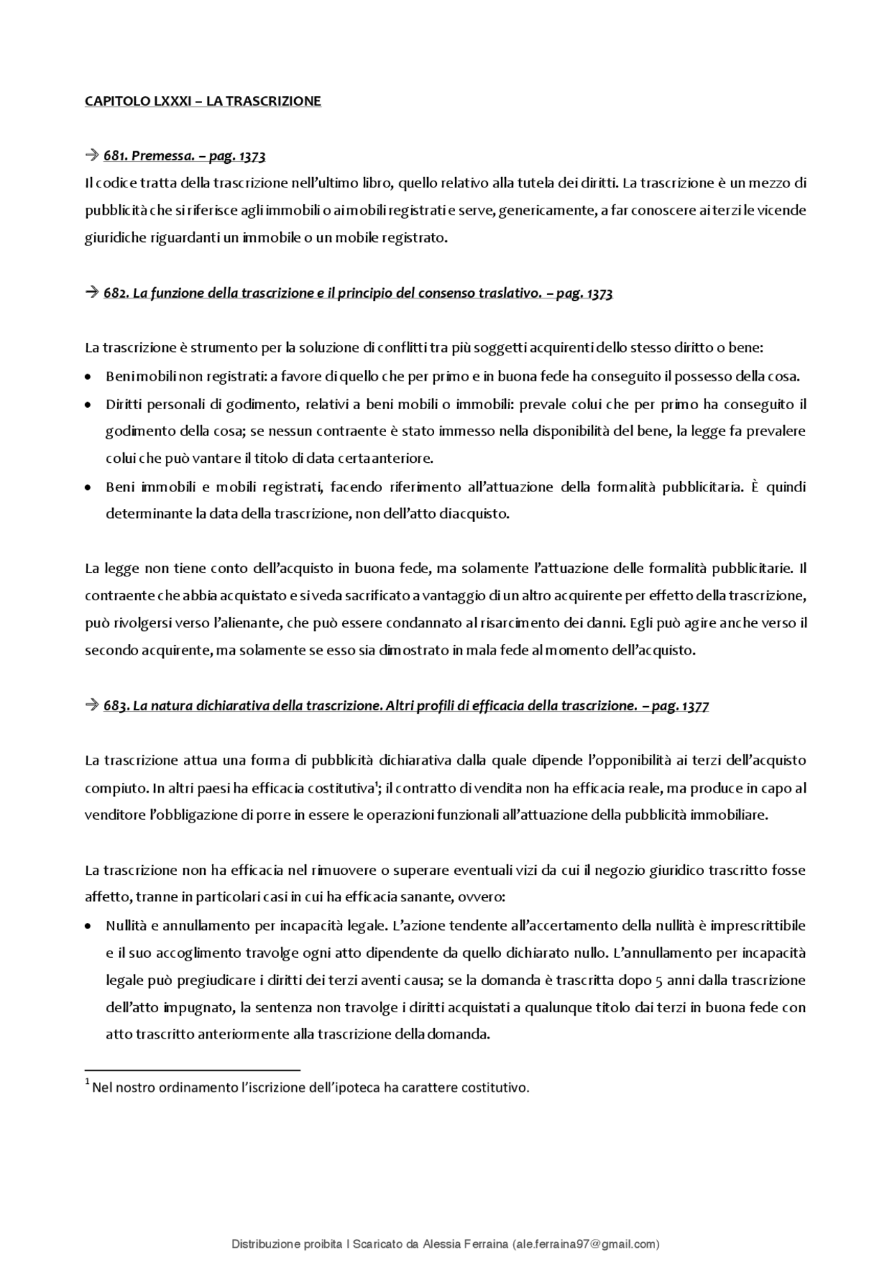 Riassunto Diritto Privato Docsity