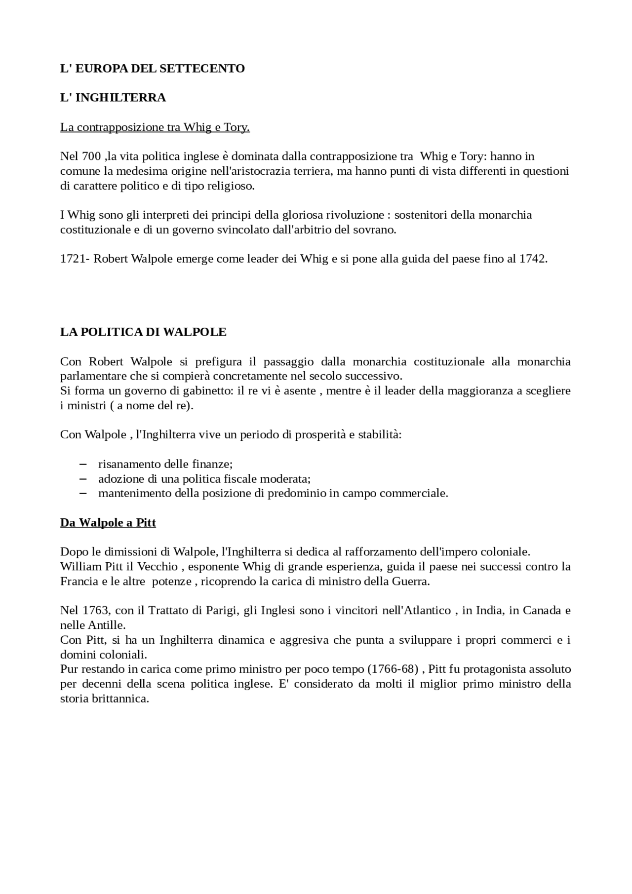 Riassunti Storia Moderna Docsity