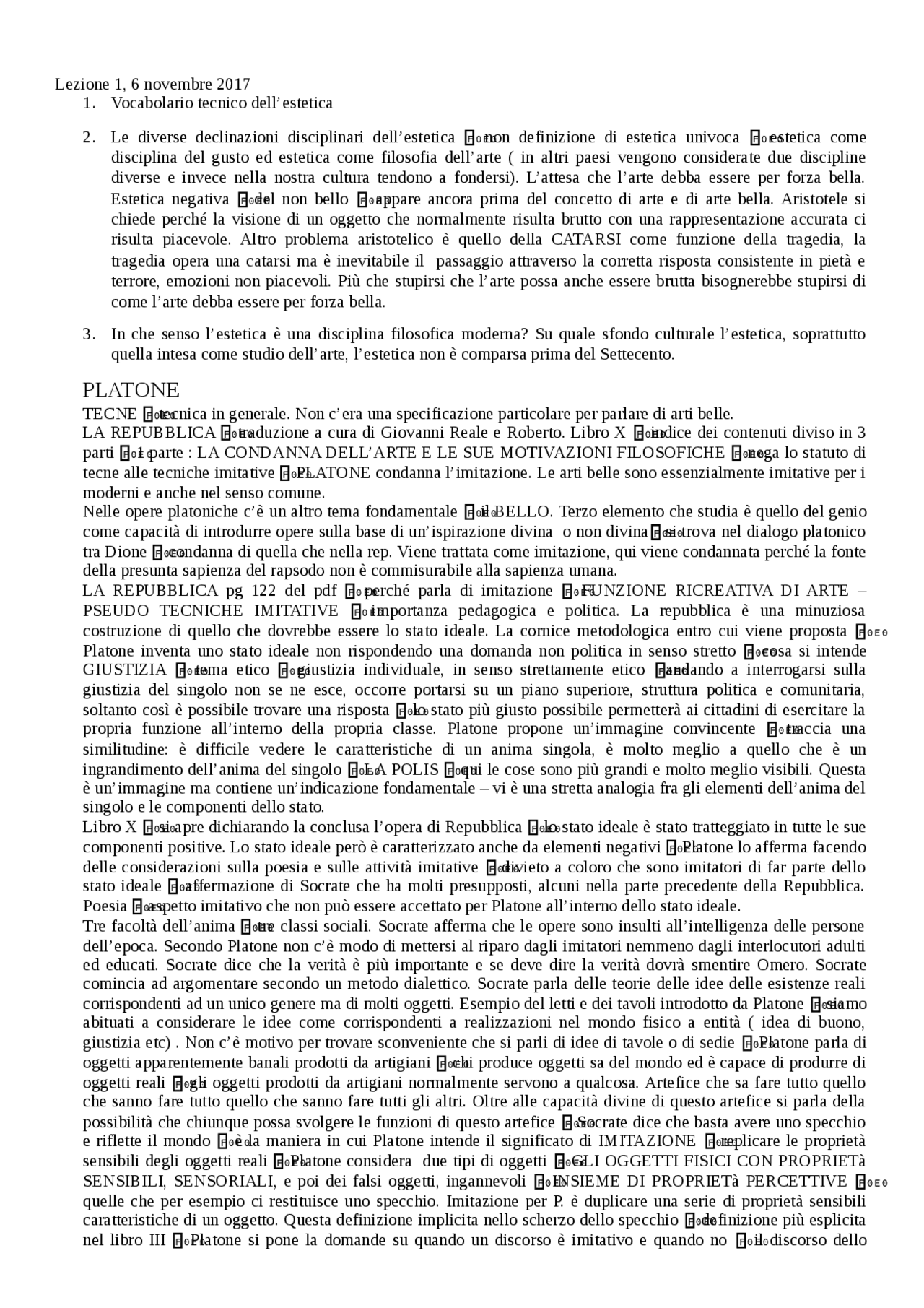 Appunti Di Estetica Docsity