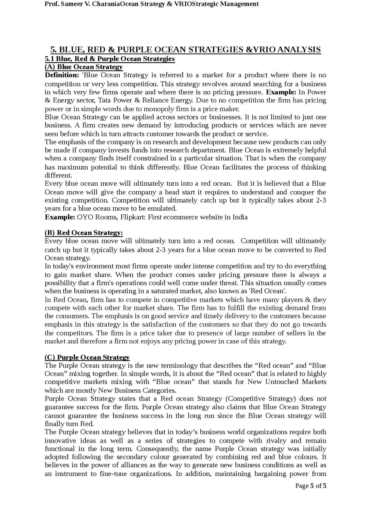 Red Blue & Purple Strategy - Docsity